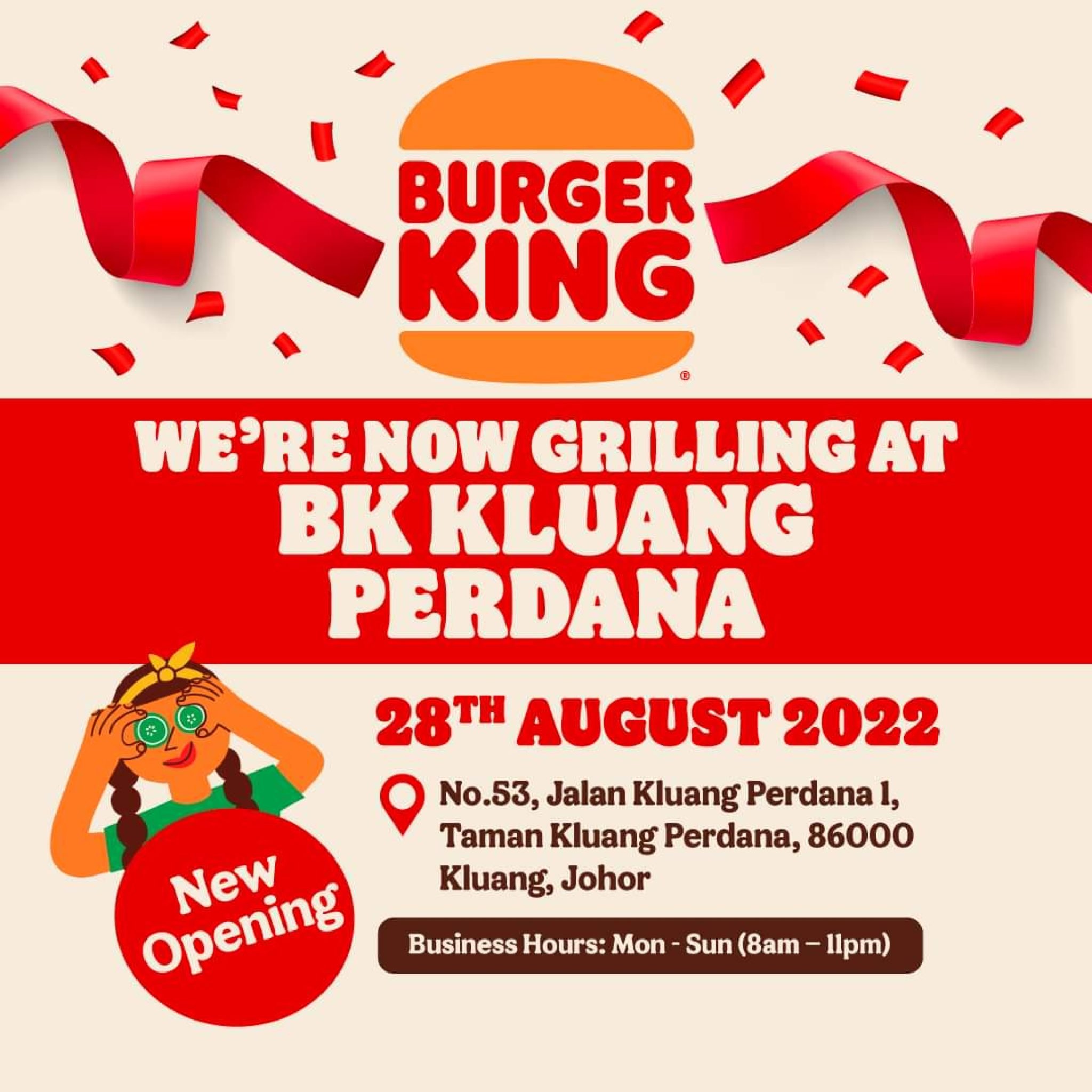 Burger King Kluang Perdana Outlet Opening Freebies Giveaway