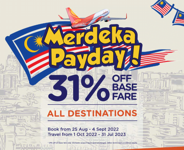 Firefly Airlines Merdeka Payday Sale Offers 31% Off Base Fare for All ...