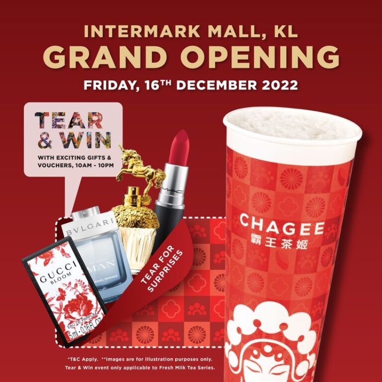 CHAGEE 霸王茶姬 Intermark Mall Outlet Opening Promotions