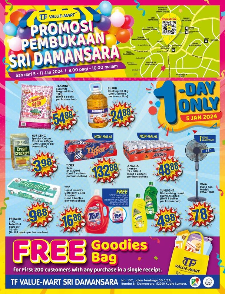 TF Value-Mart Sri Damansara store Opening Promotions