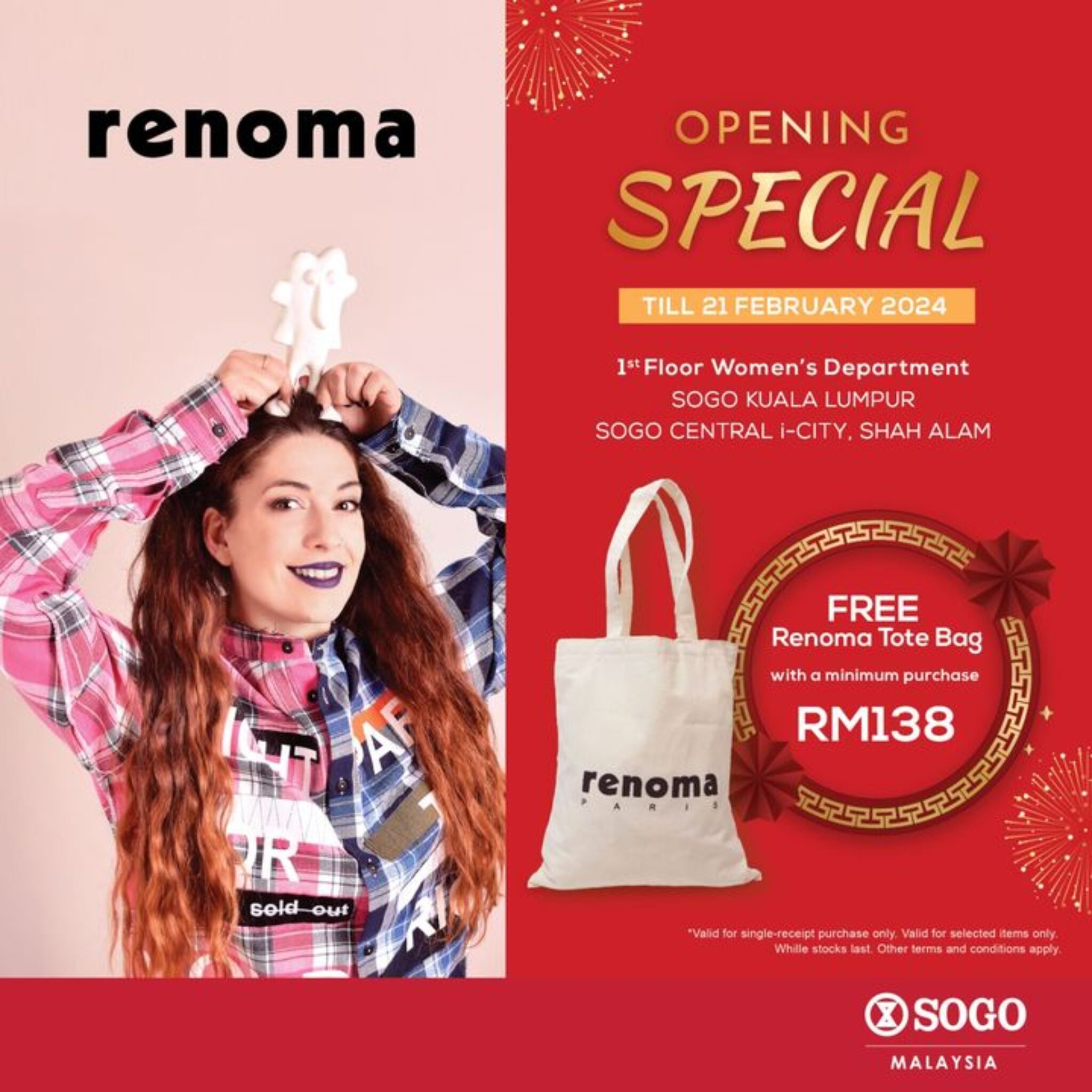 Renoma x SOGO Opening Special: Exclusive Promotion until February 2024