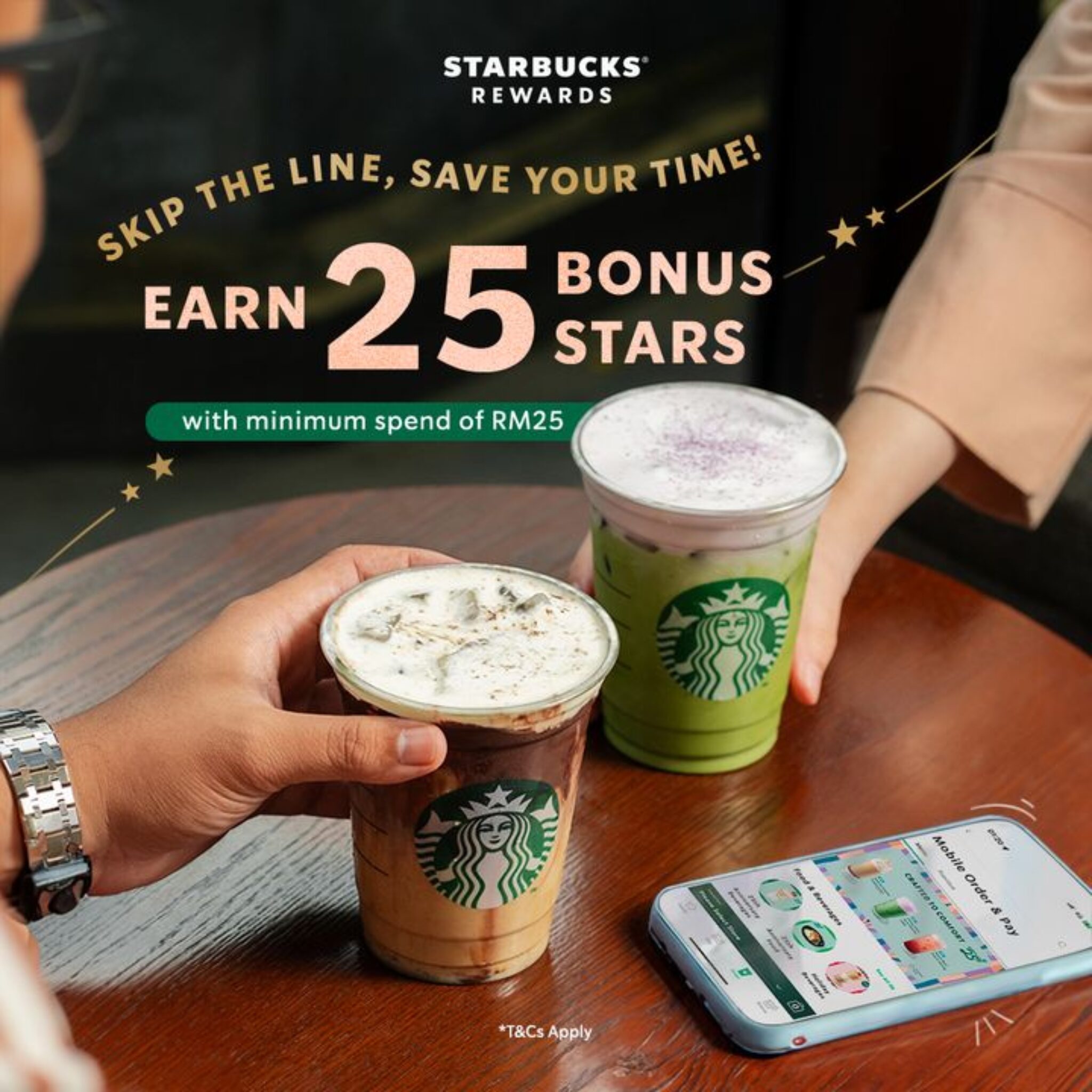 Starbucks Free 25 Bonus STARS Promotion on Jan 2024
