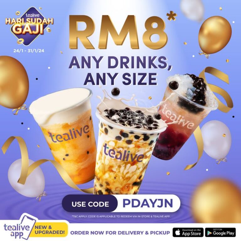 Tealive RM8 deal for Any Drink, Any Size: Limited Time Offer with Promo ...