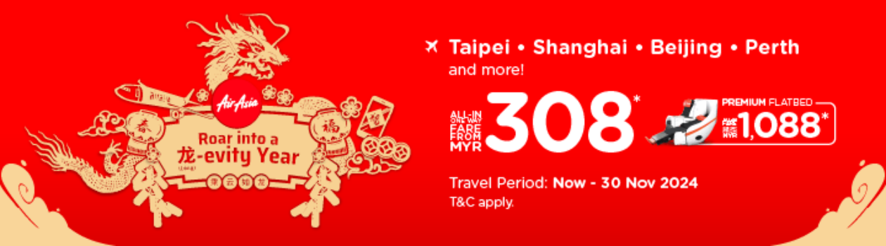 AirAsia Special Chinese New Year 2024 Promo for Flights to Taipei ...