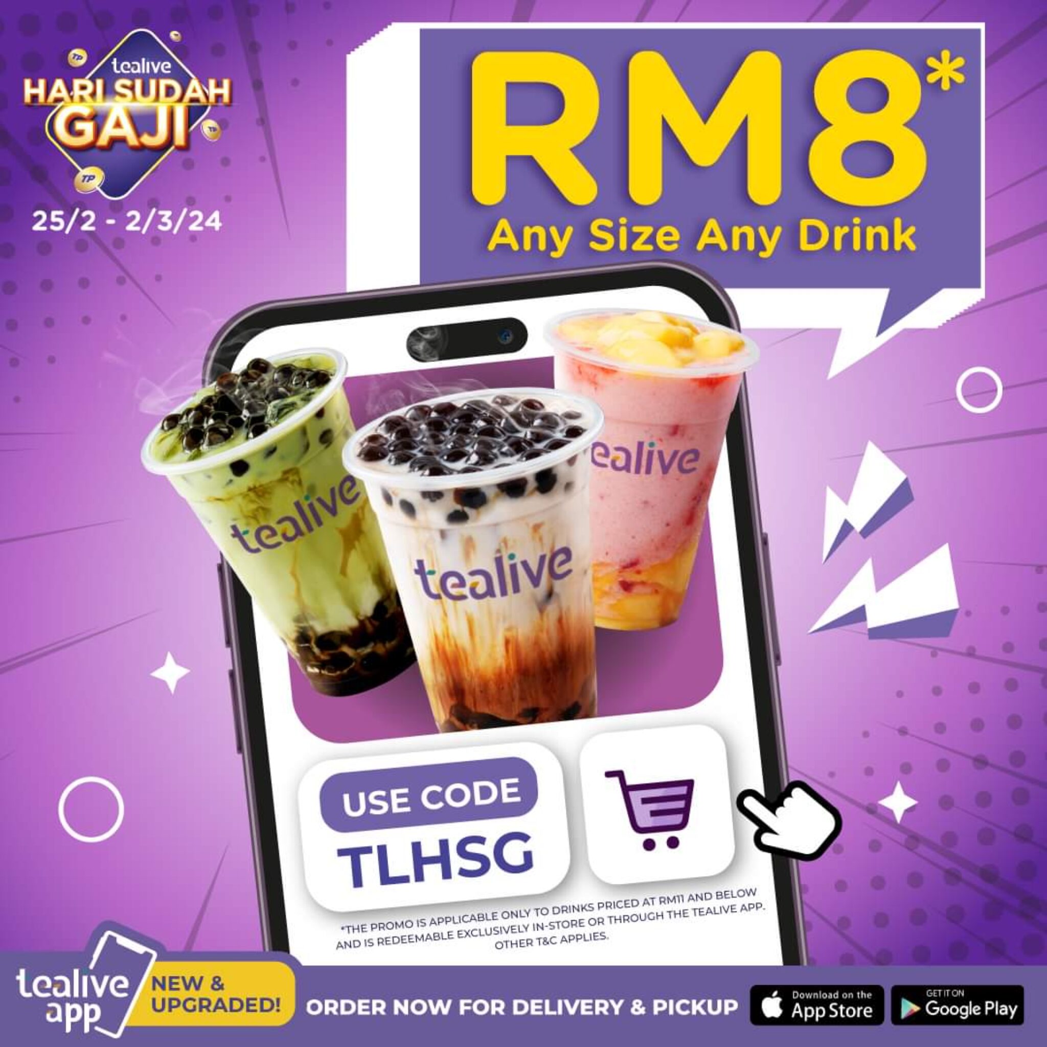 Tealive Promo: Save Big with TLHSG Code on Any Tealive Drinks for RM8 ...