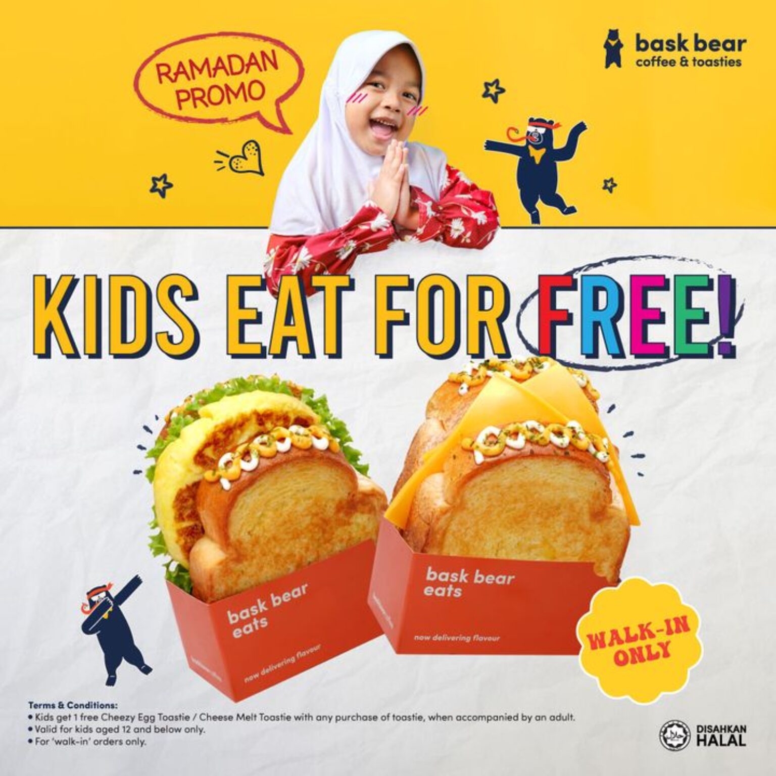 Bask Bear Coffee Ramadan 2024 Special: Kids Eat for FREE + Exclusive Promo