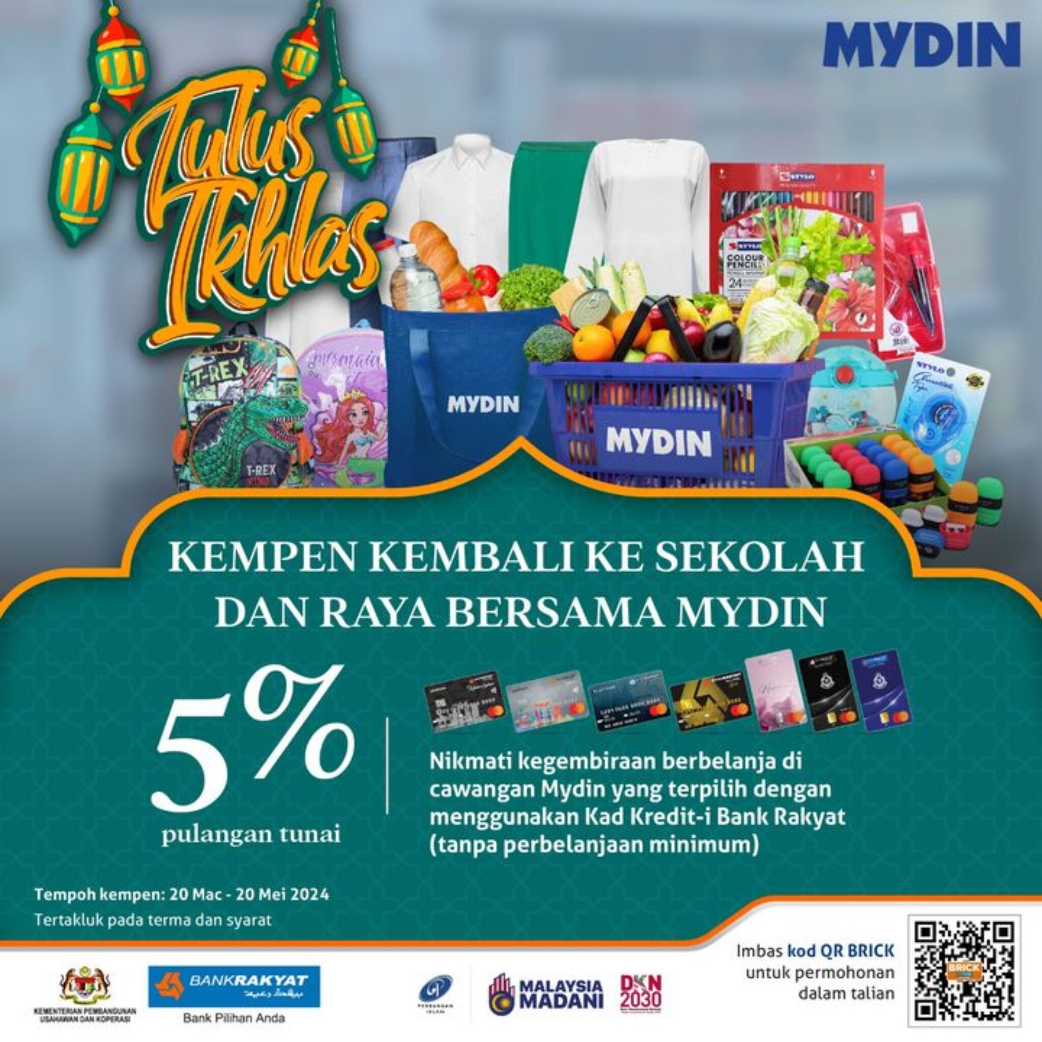 Bank Rakyat Credit Card-i Promotion 2024 - Get 5% Cash Back at MYDIN ...