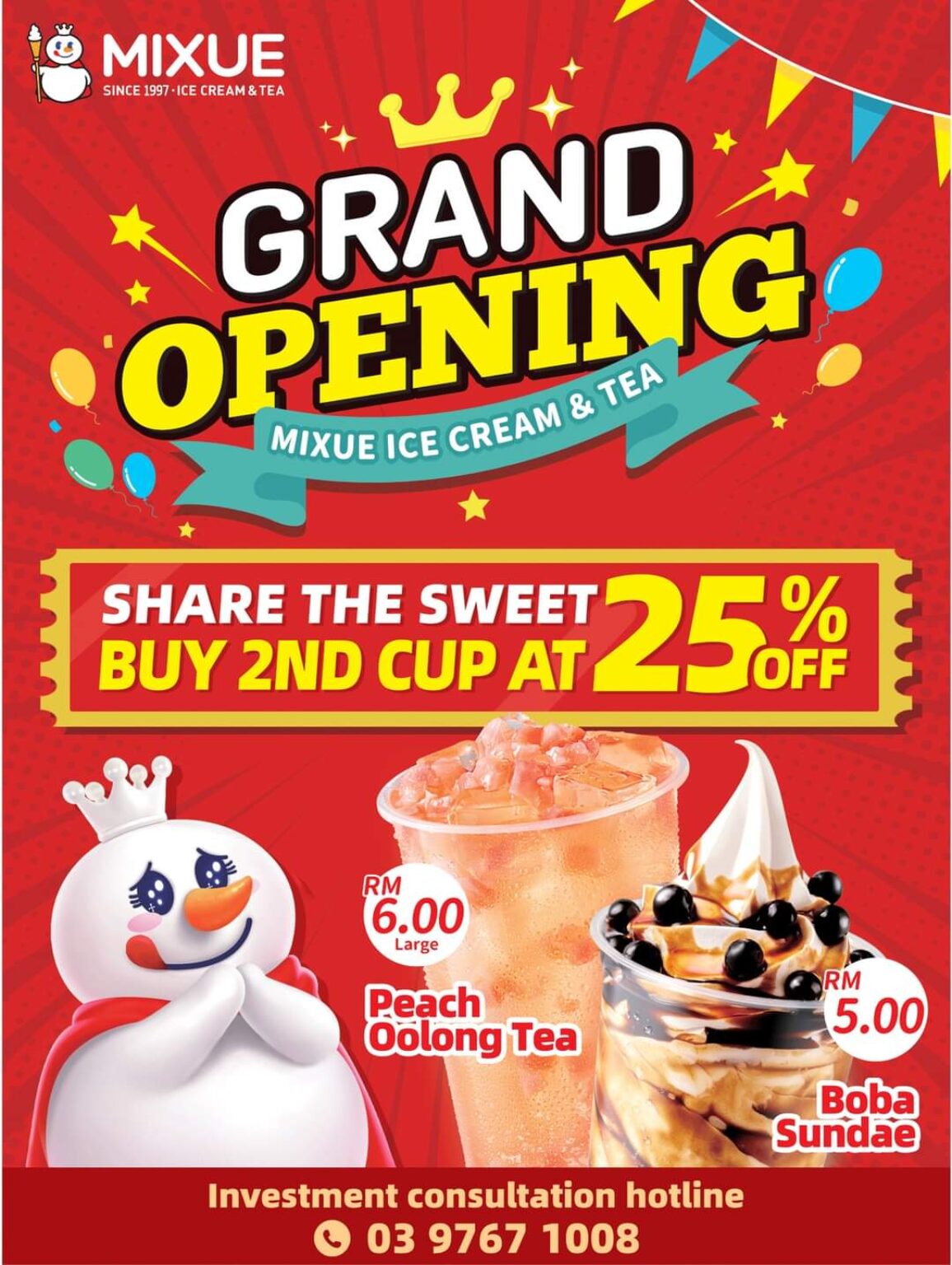 MIXUE Bandar Bukit Raja Bukit Rajah Outlet Grand Opening - 25% Off Your ...