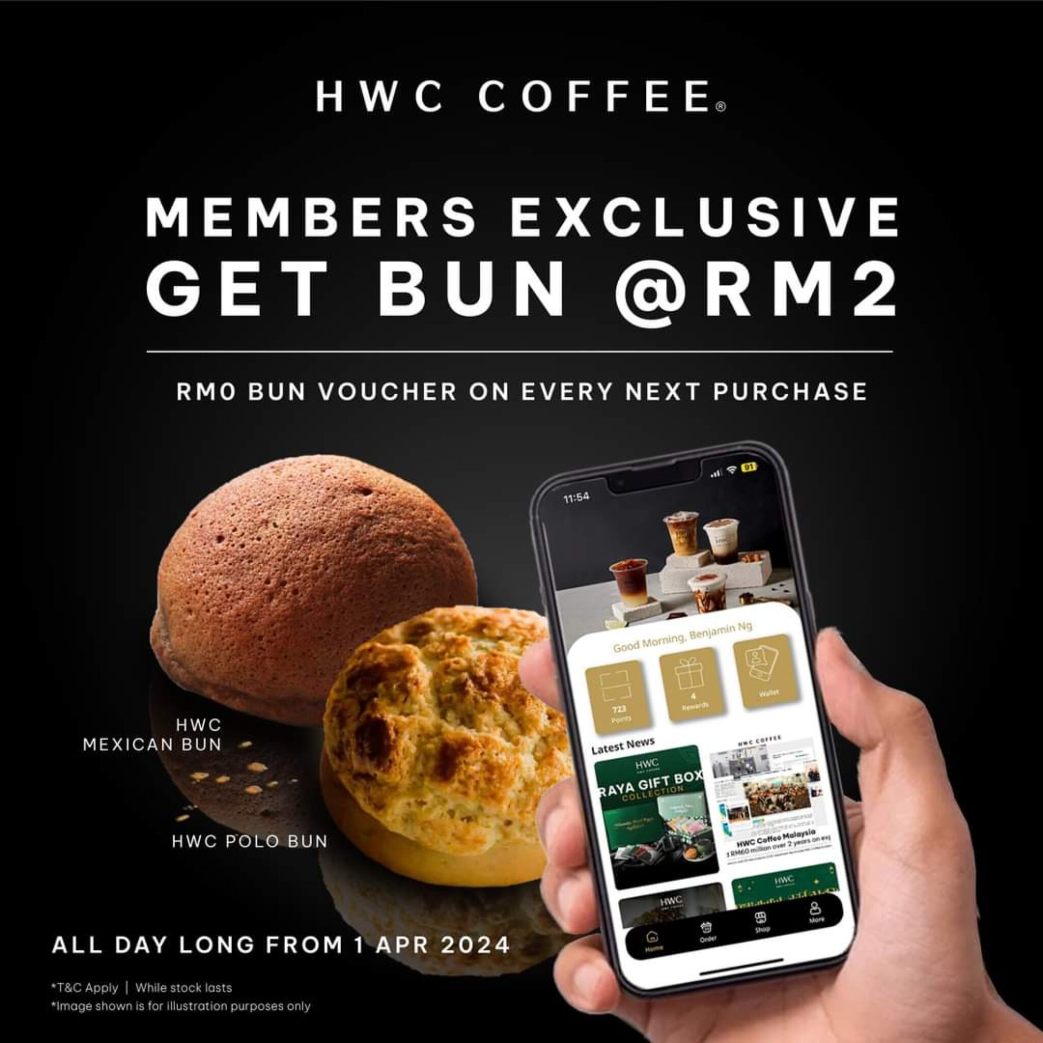 HWC Coffee: April 2022 Promo - Enjoy Polo or Mexican Bun for only RM2!