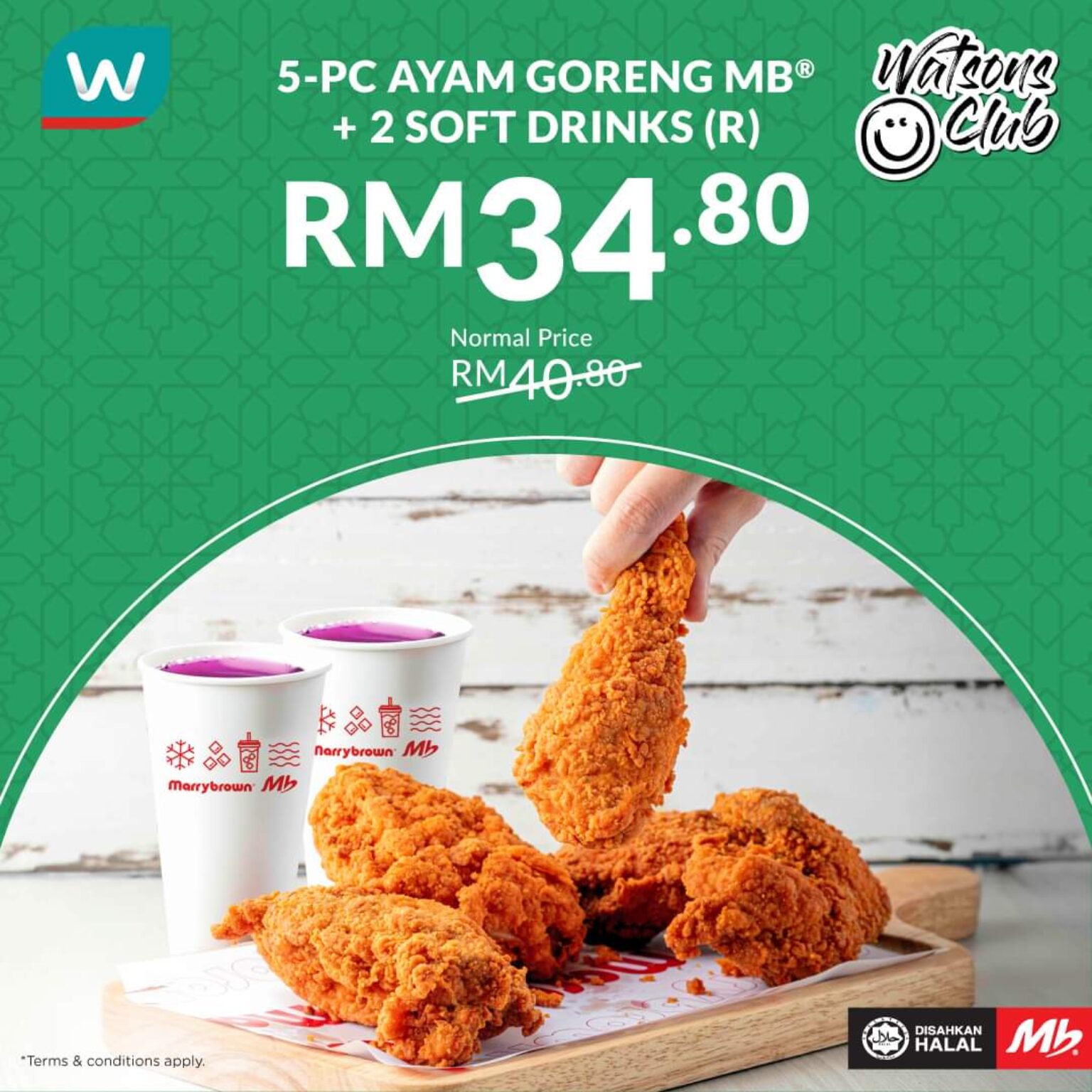 Marrybrown Raya 2024 Promo: Exclusive Deal for Watsons Card Members ...