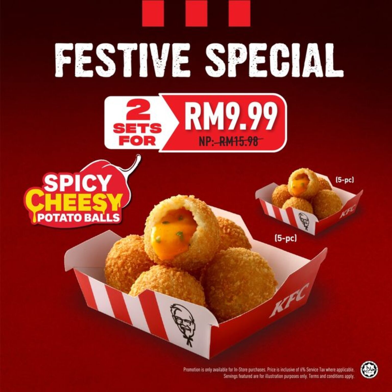 KFC Exclusive Deal: Spice Up Your April with Spicy Cheesy Potato Balls ...