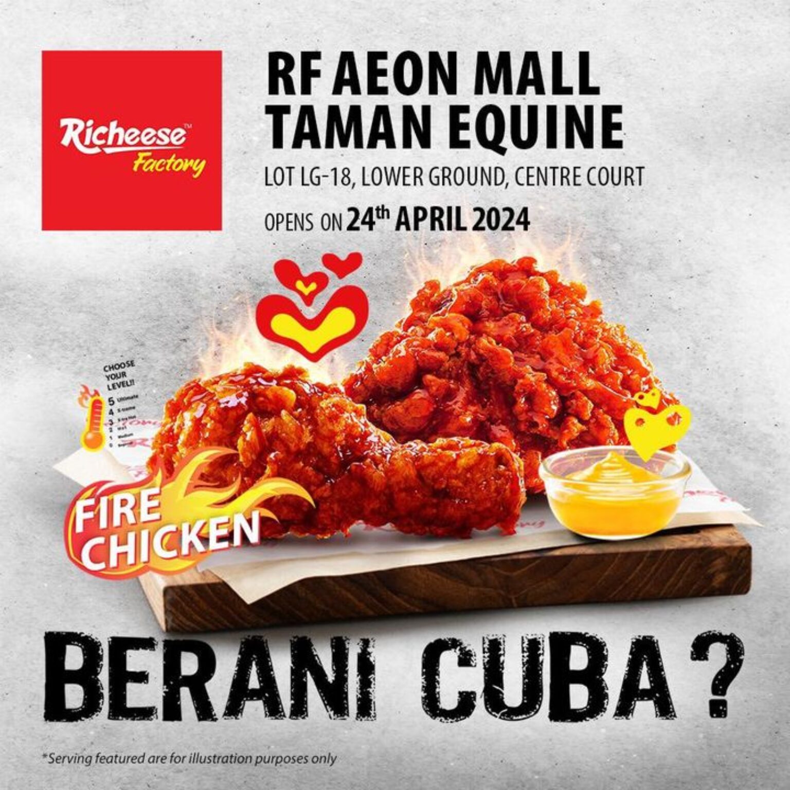 Richeese Factory Presents: FREE 2 pcs Laksa Chicken at AEON Mall Taman ...