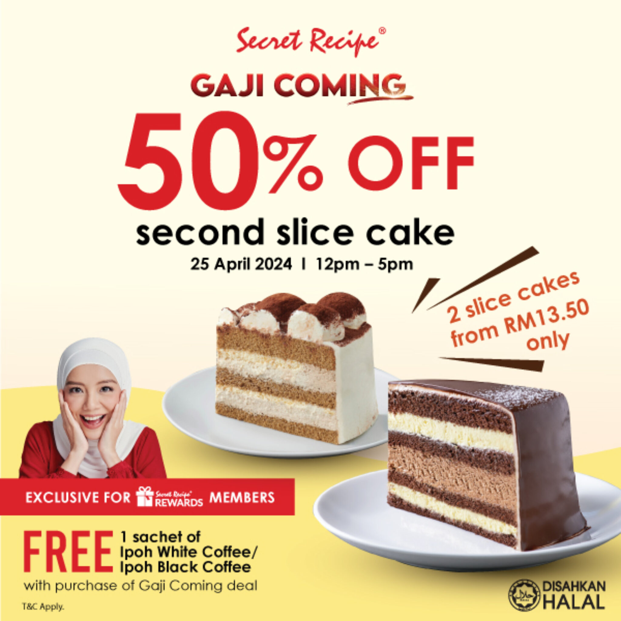 Secret Recipe Payday Sale on April 2024 - Gaji Coming! 50% OFF Second ...