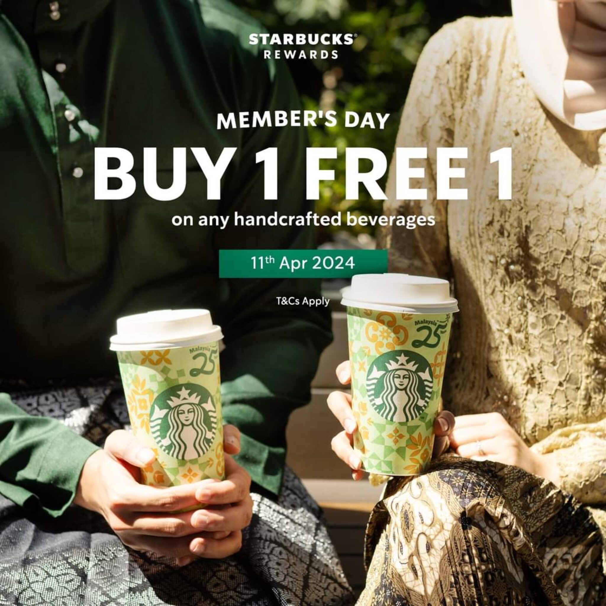 Starbucks Double the Fun This Raya! Enjoy Buy 1 Free 1 on Handcrafted ...