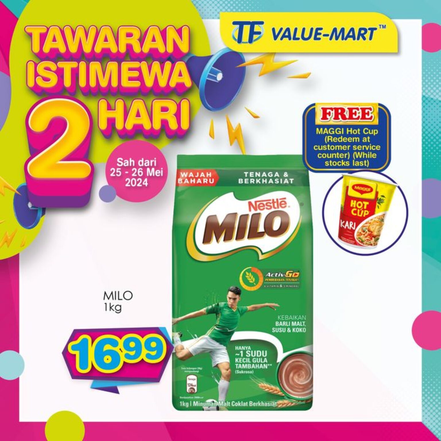 TF Value-Mart's May 2024 Promo - Milo 1kg Special Offer with Free Maggi ...