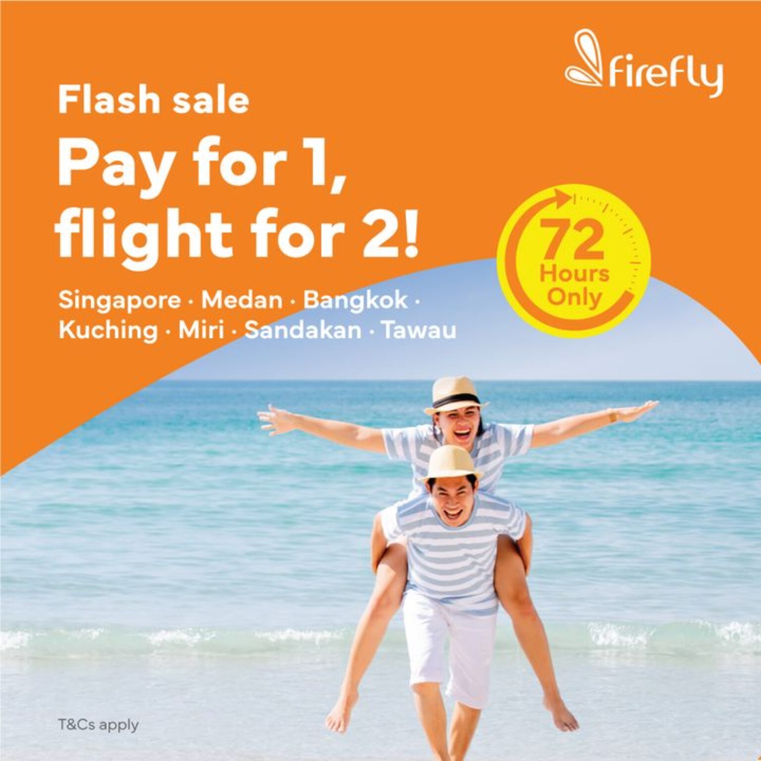 Firefly Airlines - Fly 2, Pay for 1 Promo May 2024