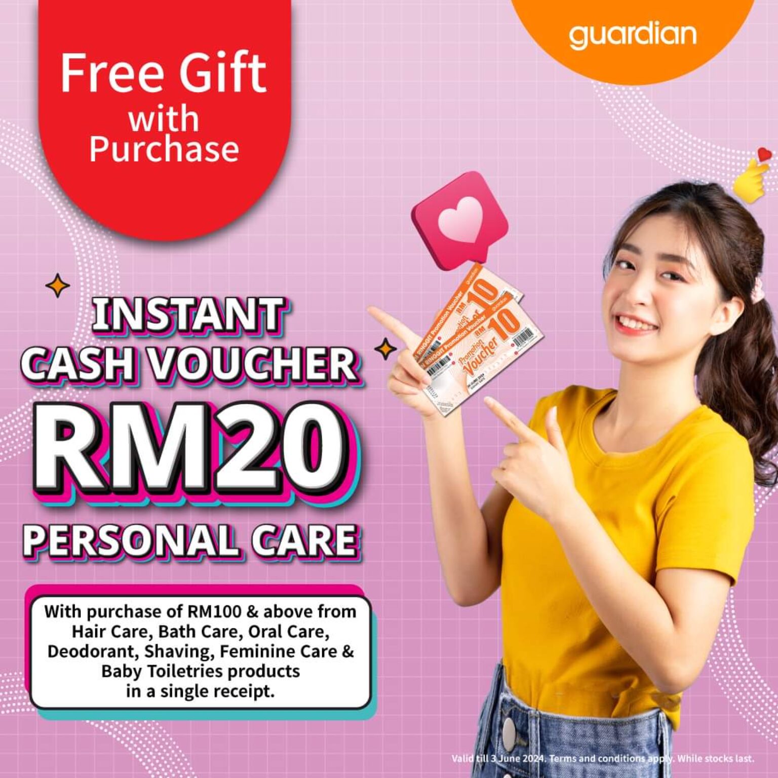 Guardian: Treat Yourself Today with RM20 Instant Cash Voucher - May ...