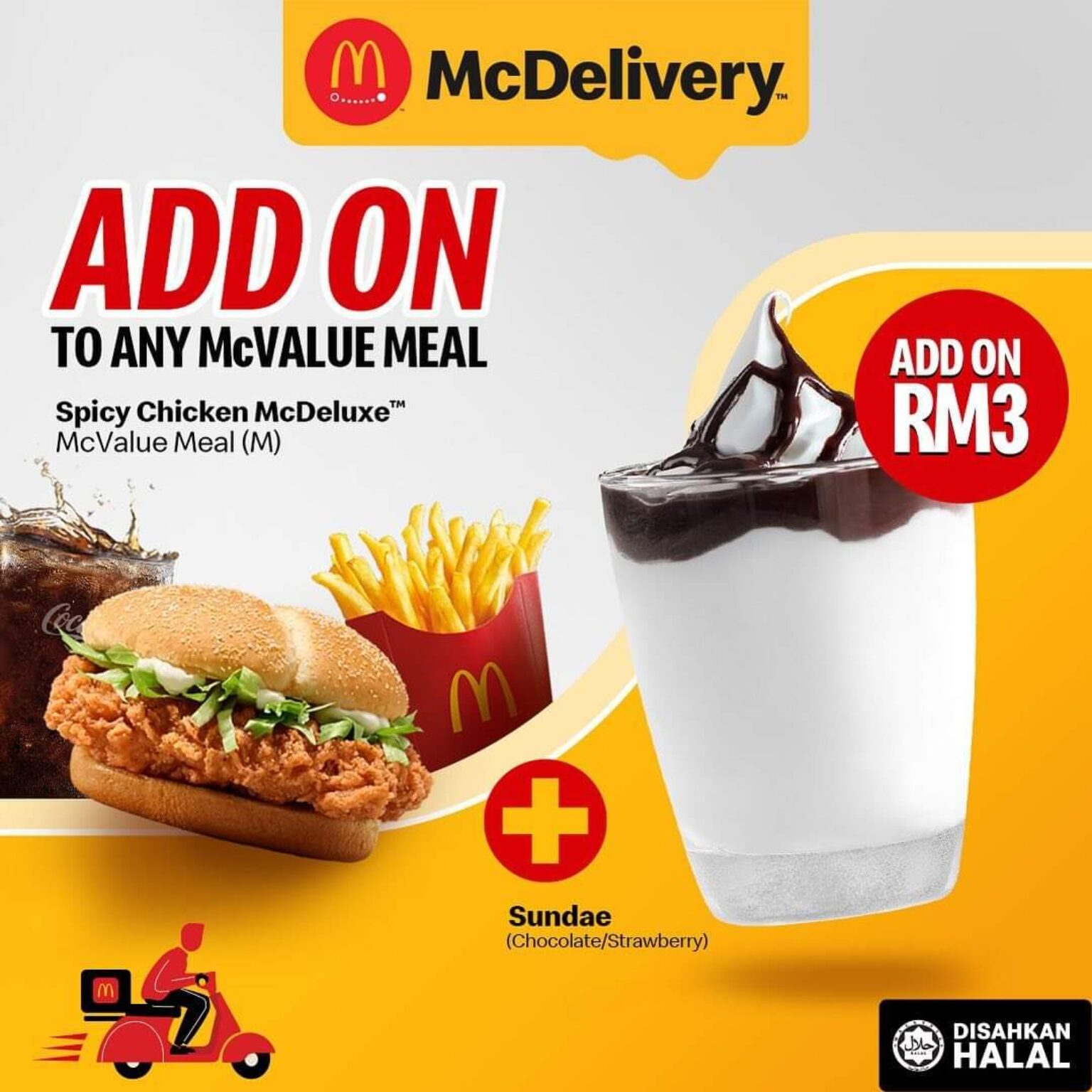 McDonald's Malaysia - Enjoy a Chocolate Sundae Add-On for RM3 with McValue Meal Purchase on ...