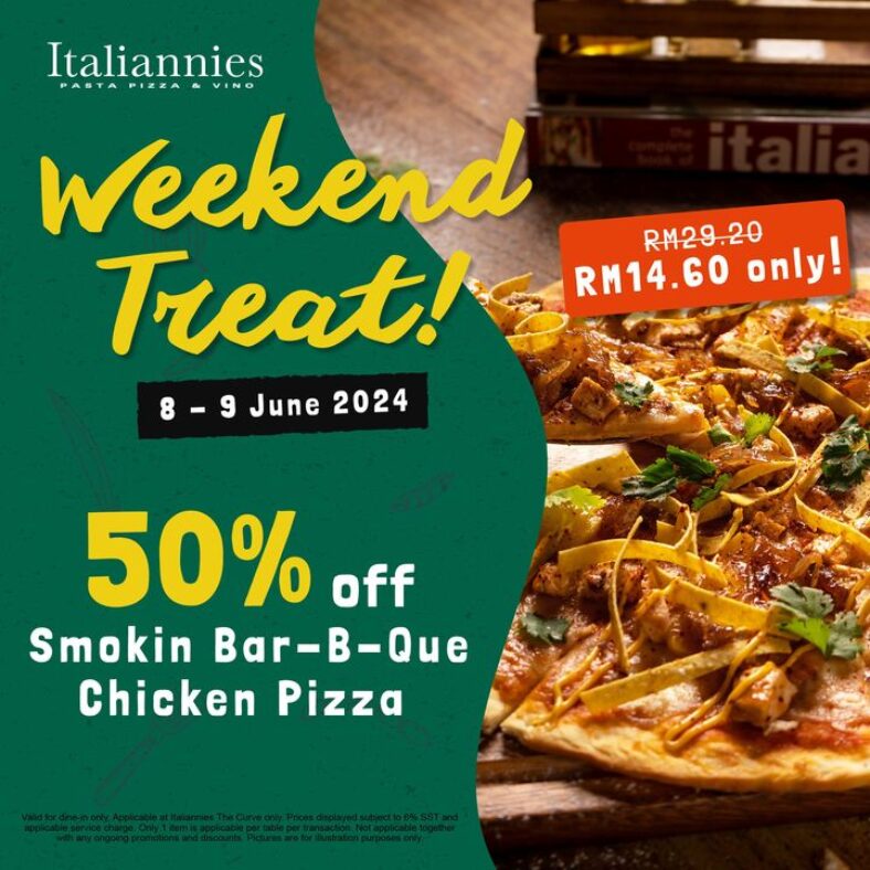 50% Off Italiannies Smokin Bar-B-Que Chicken Pizza – Weekend Special ...