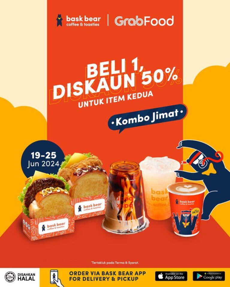 Bask Bear Coffee's Exciting Collaboration with GrabFood: Buy 1, Get 50% ...