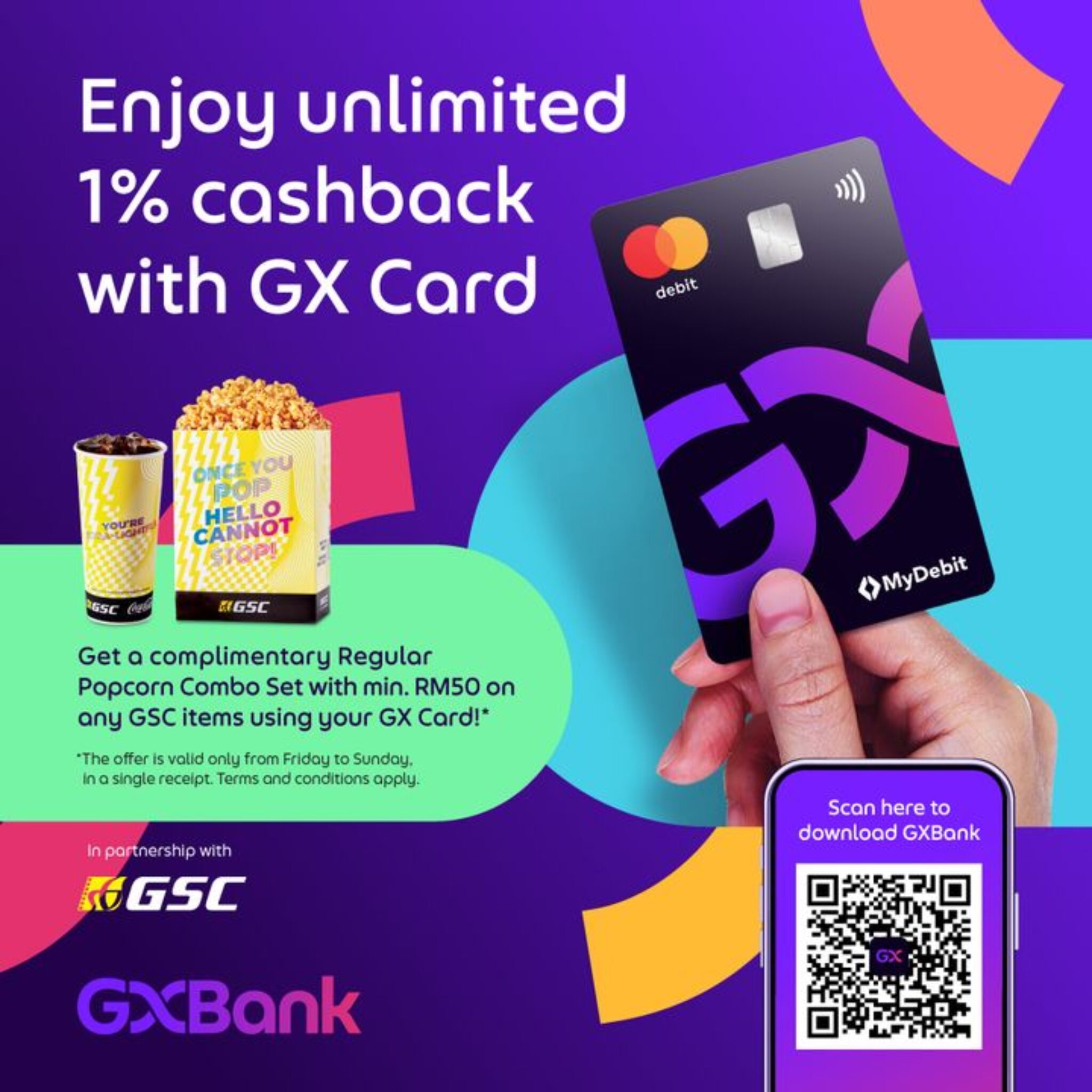 Redeem Your Free Popcorn Combo with GX Card at GSC Cinemas!