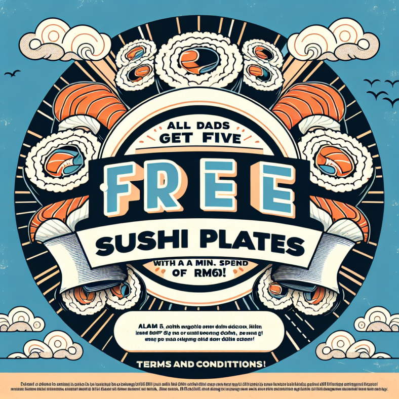 Celebrate Father's Day 2024 with Sushi King: Enjoy 5 FREE Sushi Plates!
