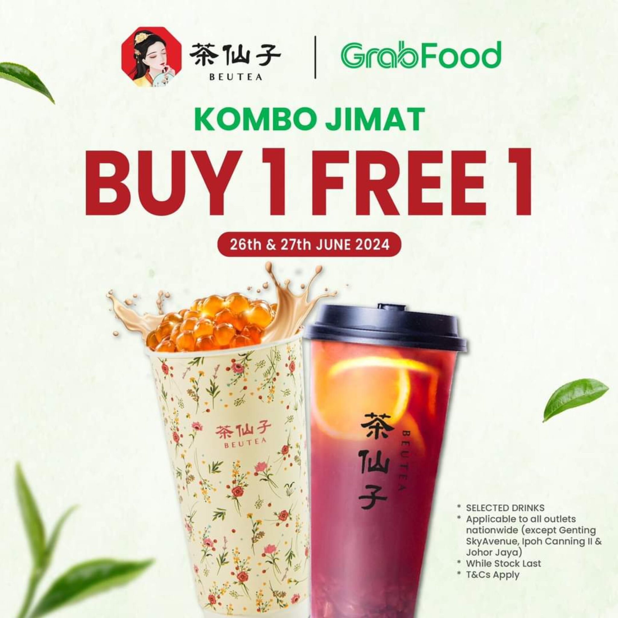 BEUTEA June 2024: Exciting GrabFood Kombo Jimat Promo - Buy 1 Get 1 Free!