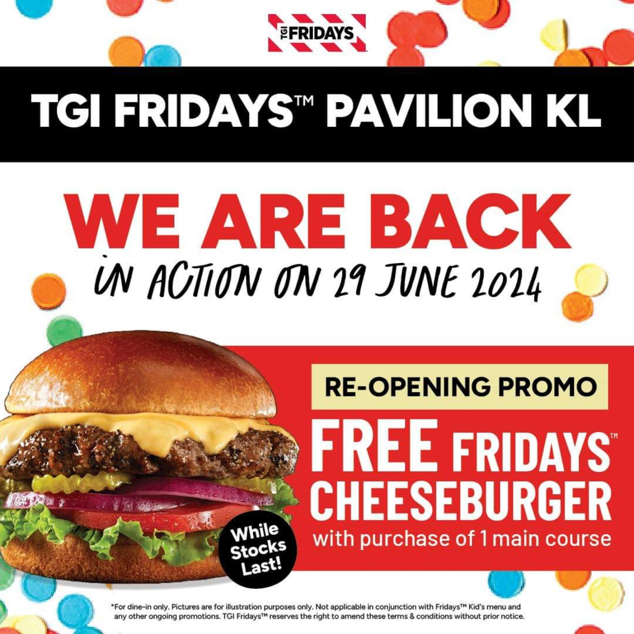 TGI Fridays’ Grand Reopening at Pavilion KL! Enjoy a Free Cheeseburger ...