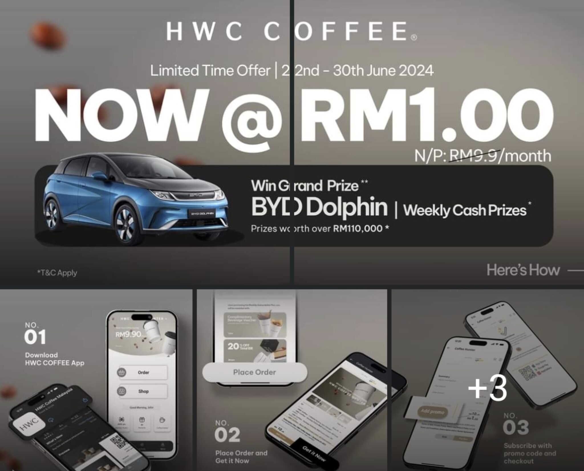 HWC Coffee Hunter+ @ RM 1 ONLY - Limited Time Offer!