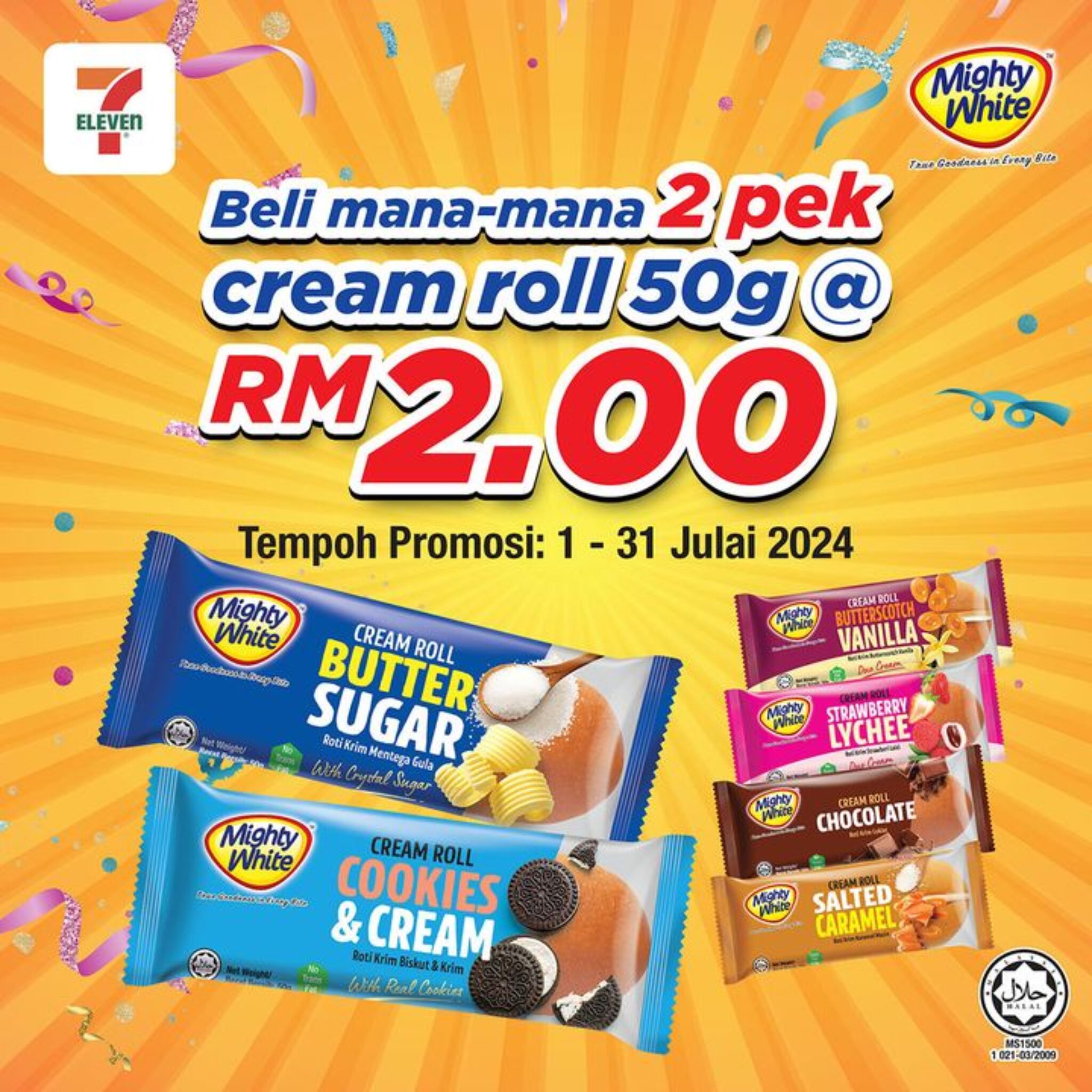 7-Eleven : Taste the Delicious 6 Flavors of Mighty White Cream Bread ...