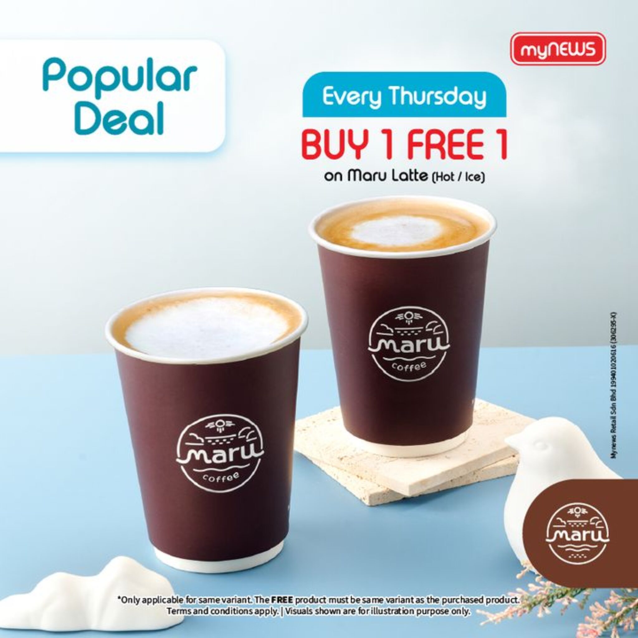 Double the Latte Love: myNEWS Maru Kafe BOGO Thursdays - July 2024 Onwards