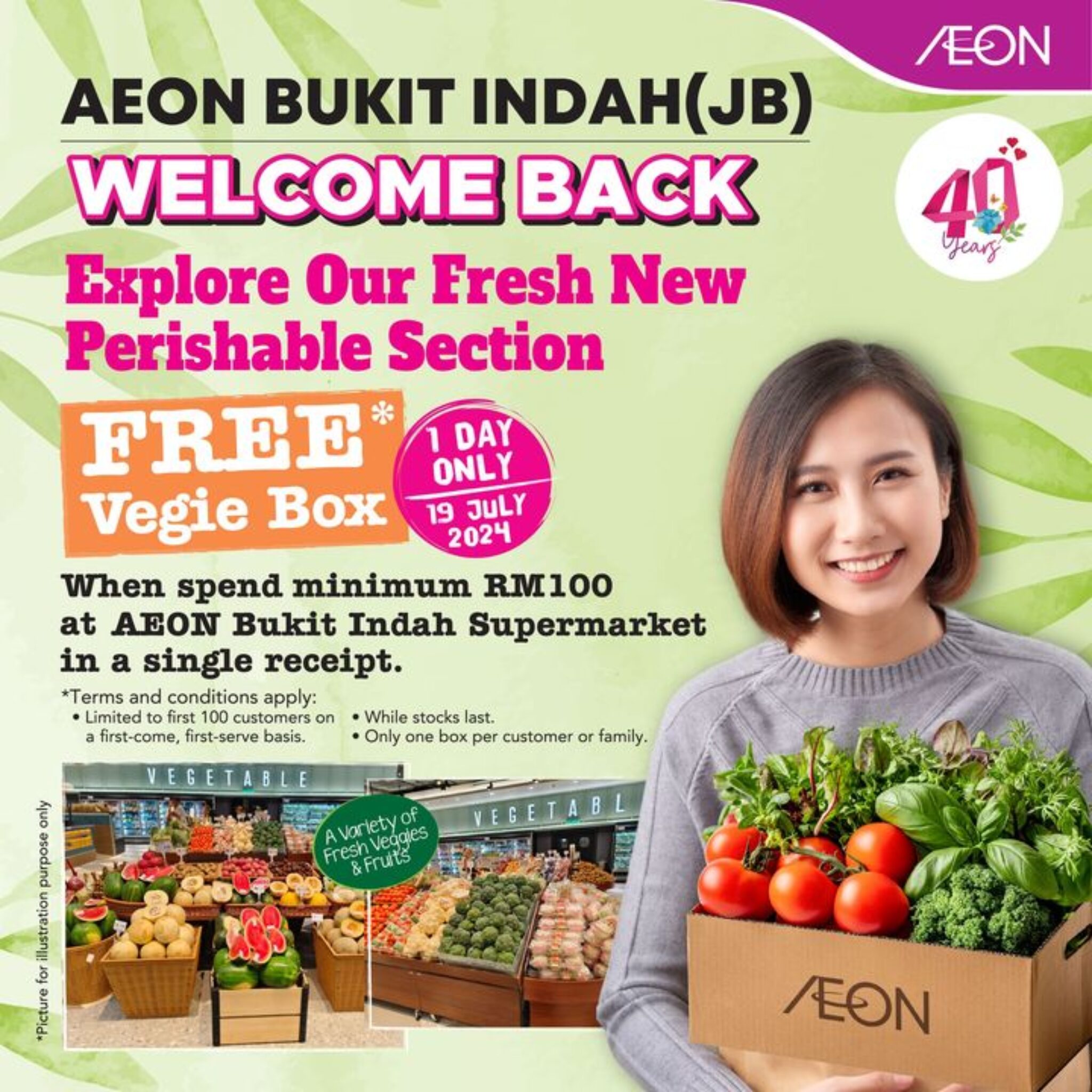 July 2024: Welcome Back to AEON Bukit Indah (JB)! Fresh Produce & FREE ...