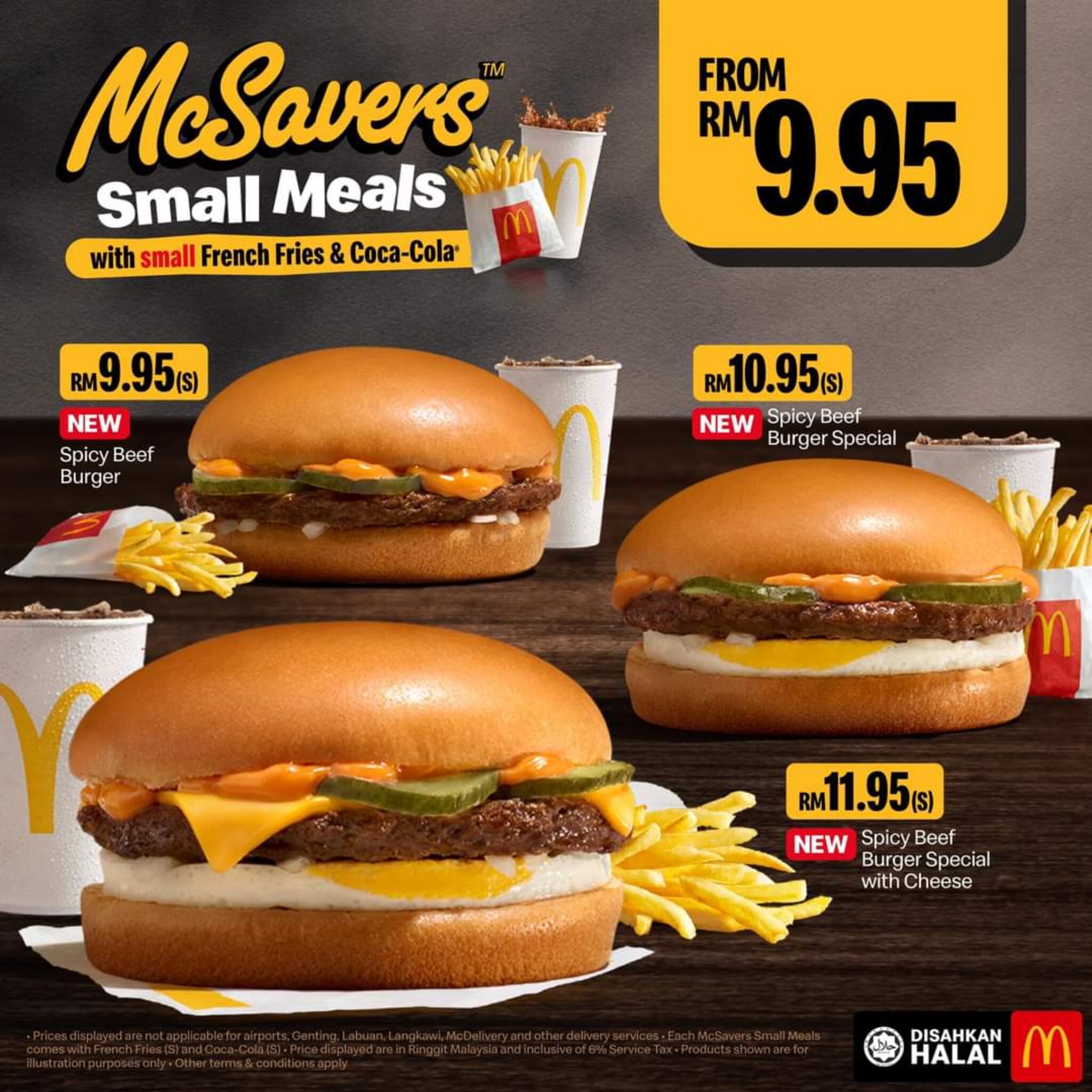 McDonald's McSavers Small Meals Under RM12: Spicy Beef Burger Deals ...