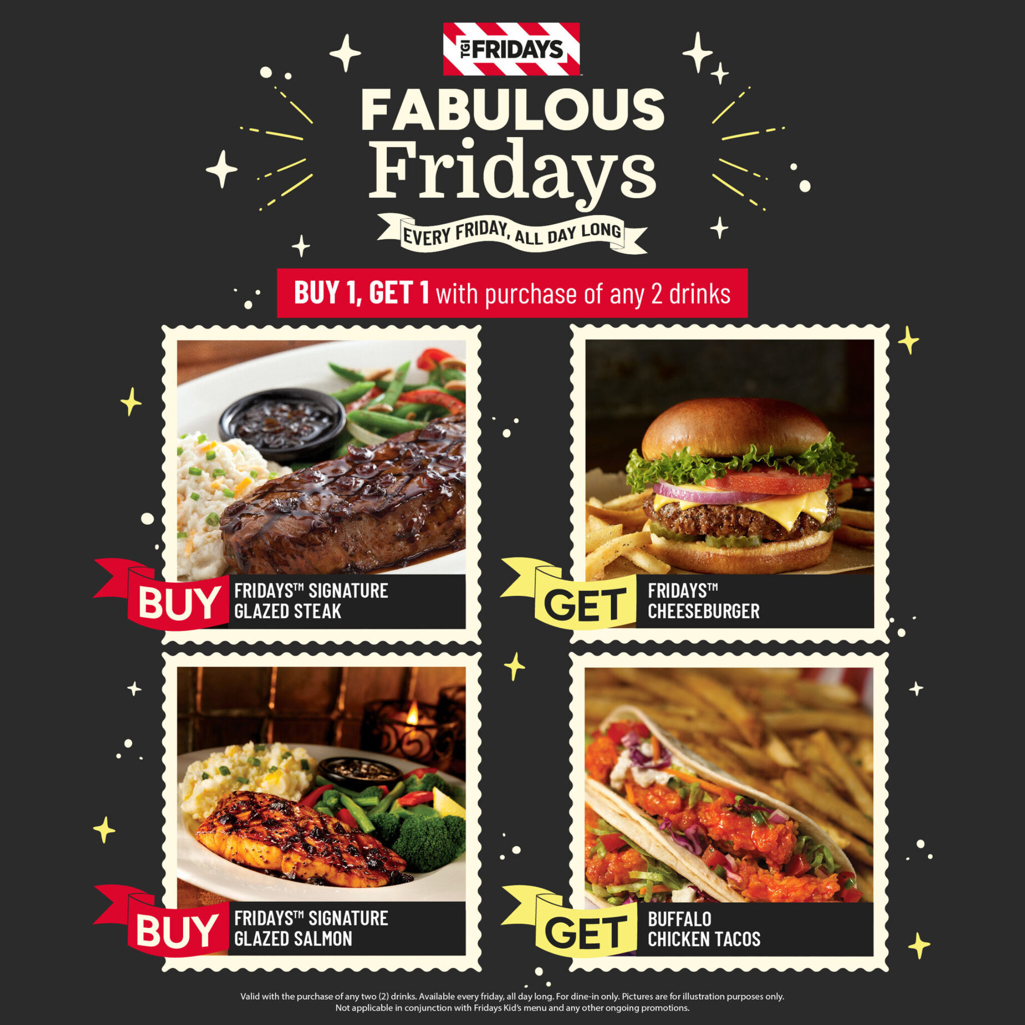 TGI Fridays: Buy 1 Get 1 Free Deals This July 2024!