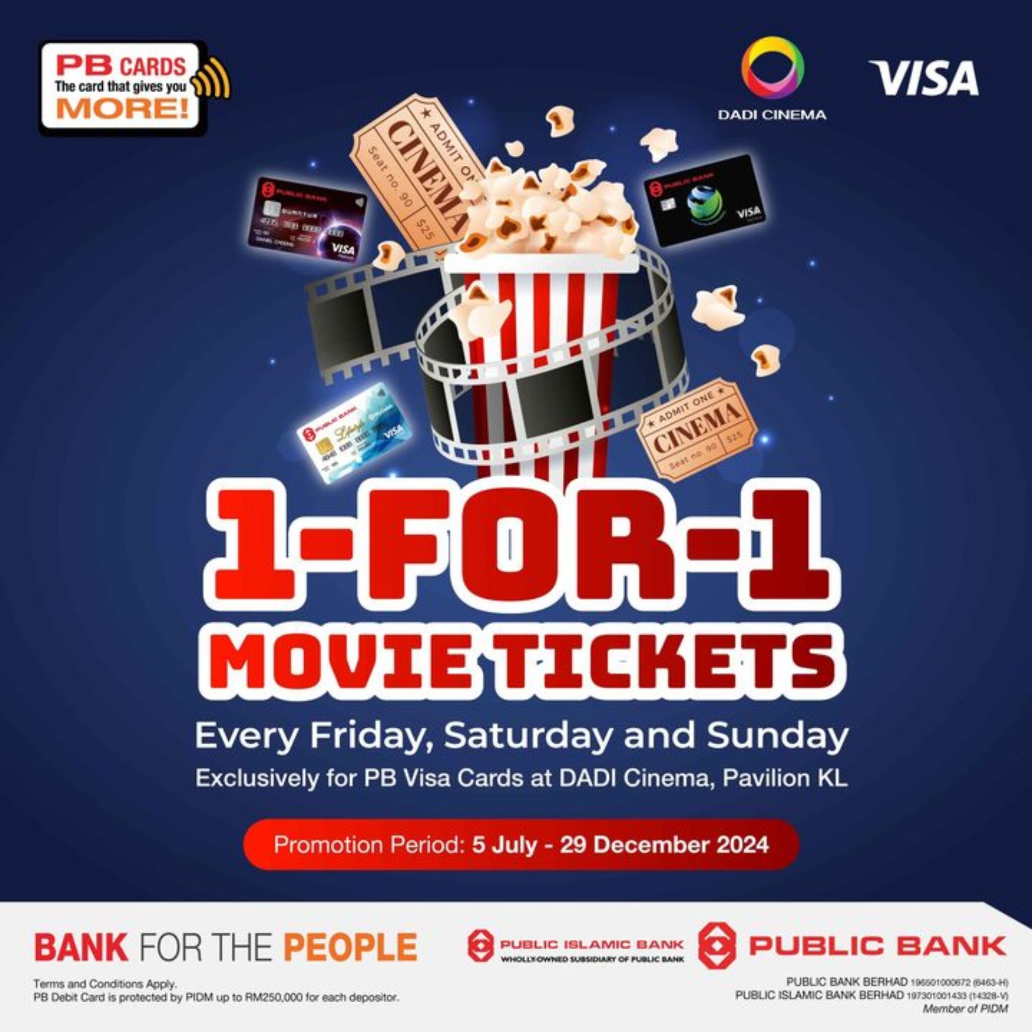 Grab Buy 1 Free 1 Movie Tickets at Dadi Cinema Pavilion KL