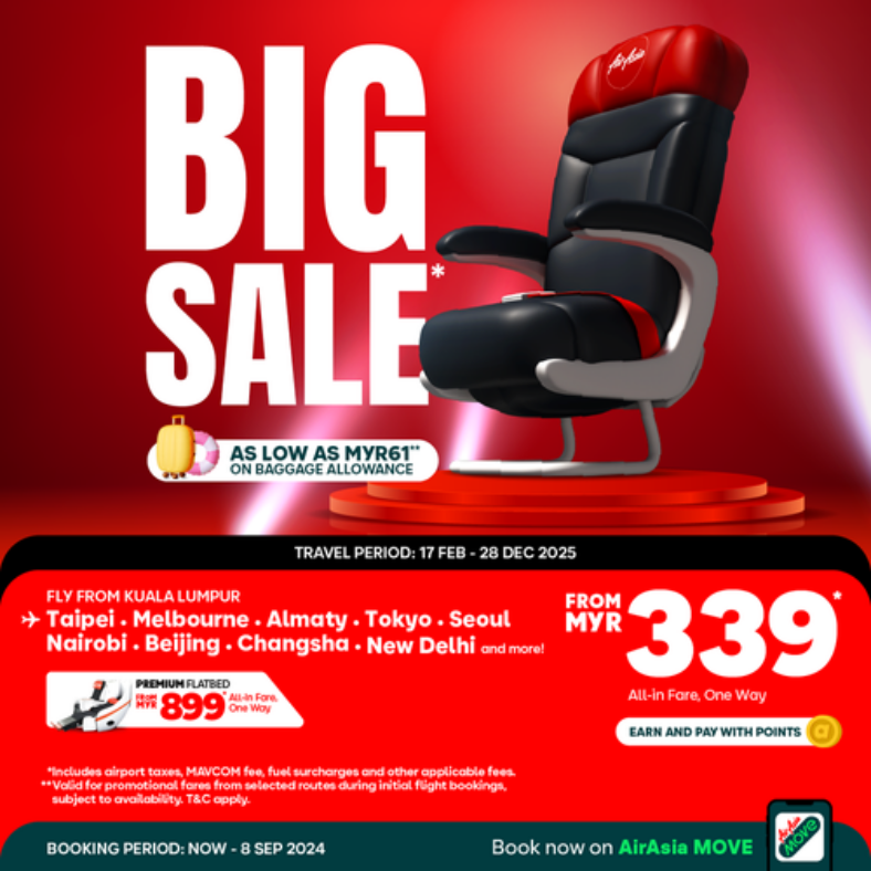 AirAsia FREE Seats Promo 2024 / 2025 : 10 Million Seats Up for Grabs!