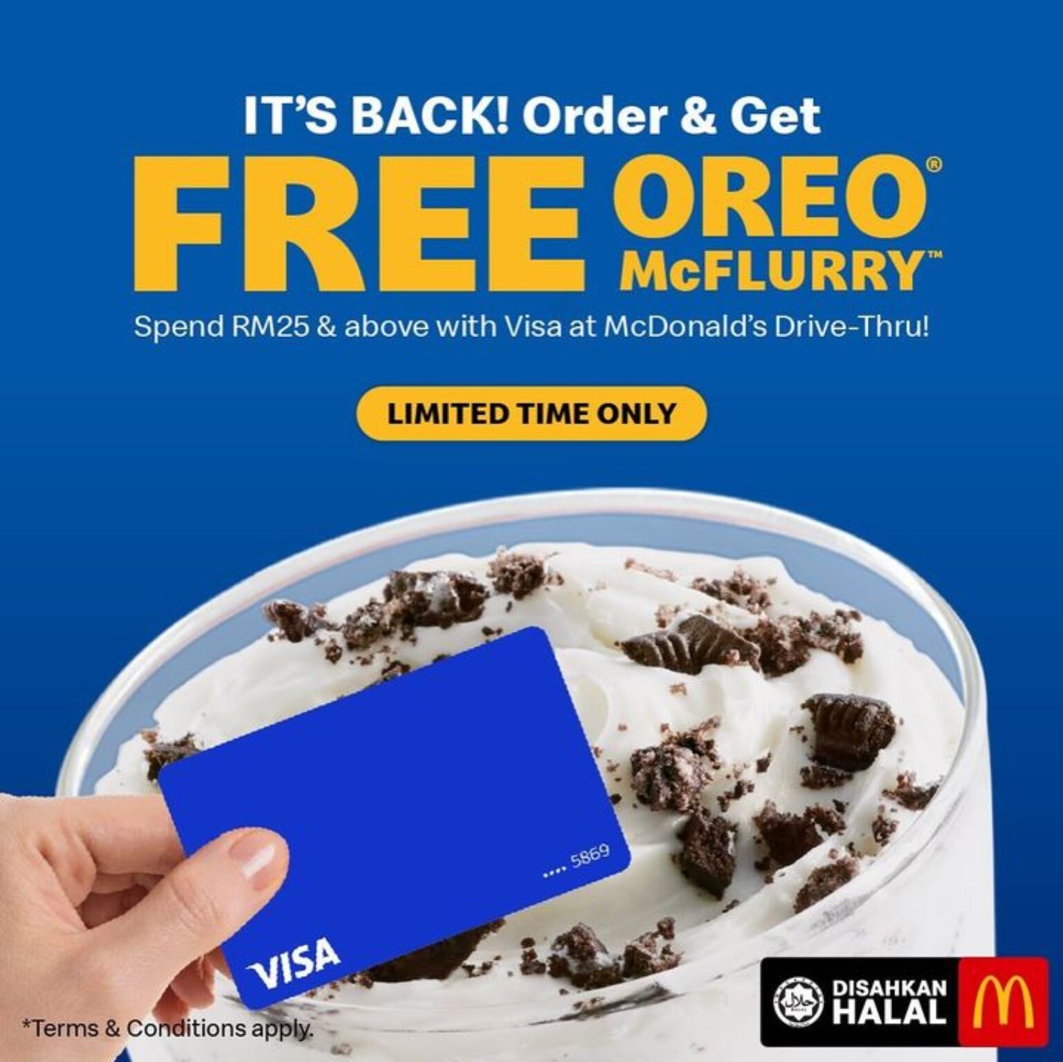 McDonald's Malaysia: Score a FREE Oreo McFlurry with RM25 Spend