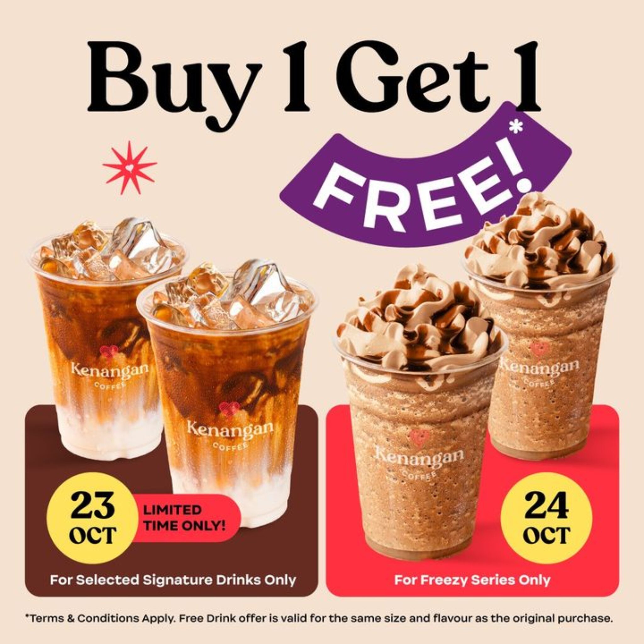 Double the Delight: Kenangan Coffee's Buy 1 Free 1 October Treat!
