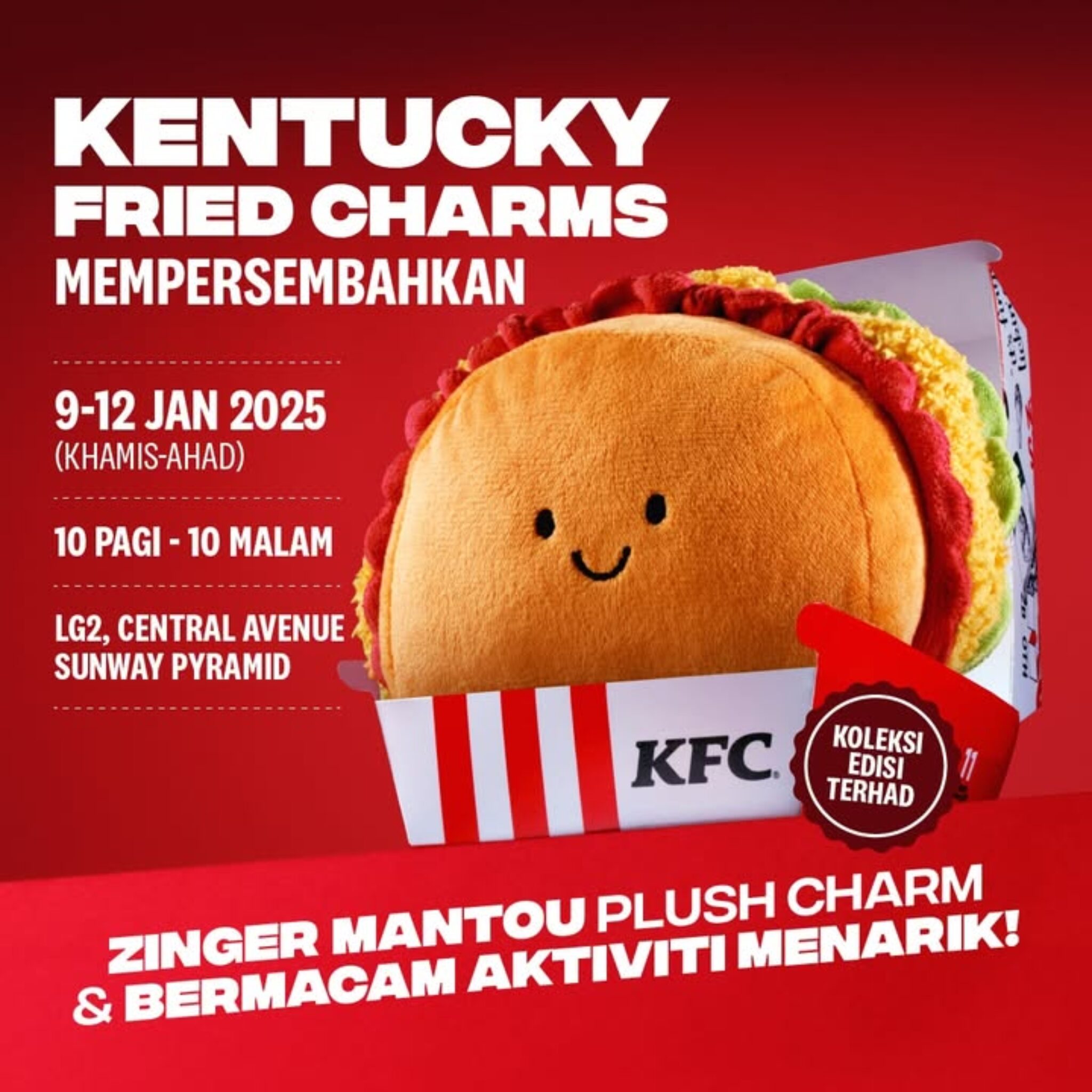 Unleash the Epic Zinger Mantou Plush Charm at KFC