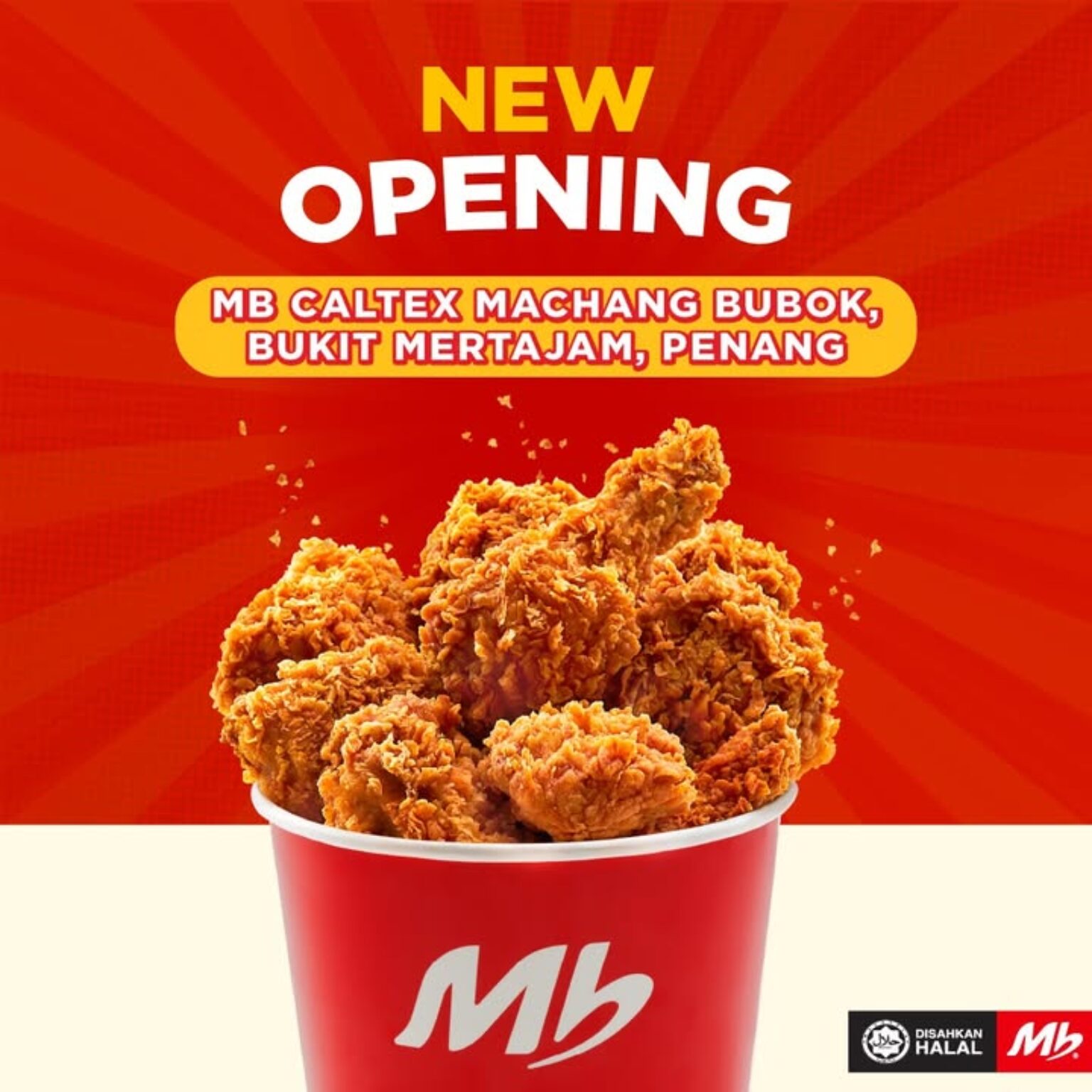 Marrybrown Penang: Grand Opening Deal - 1-pc MB Fried Chicken Meal for ...