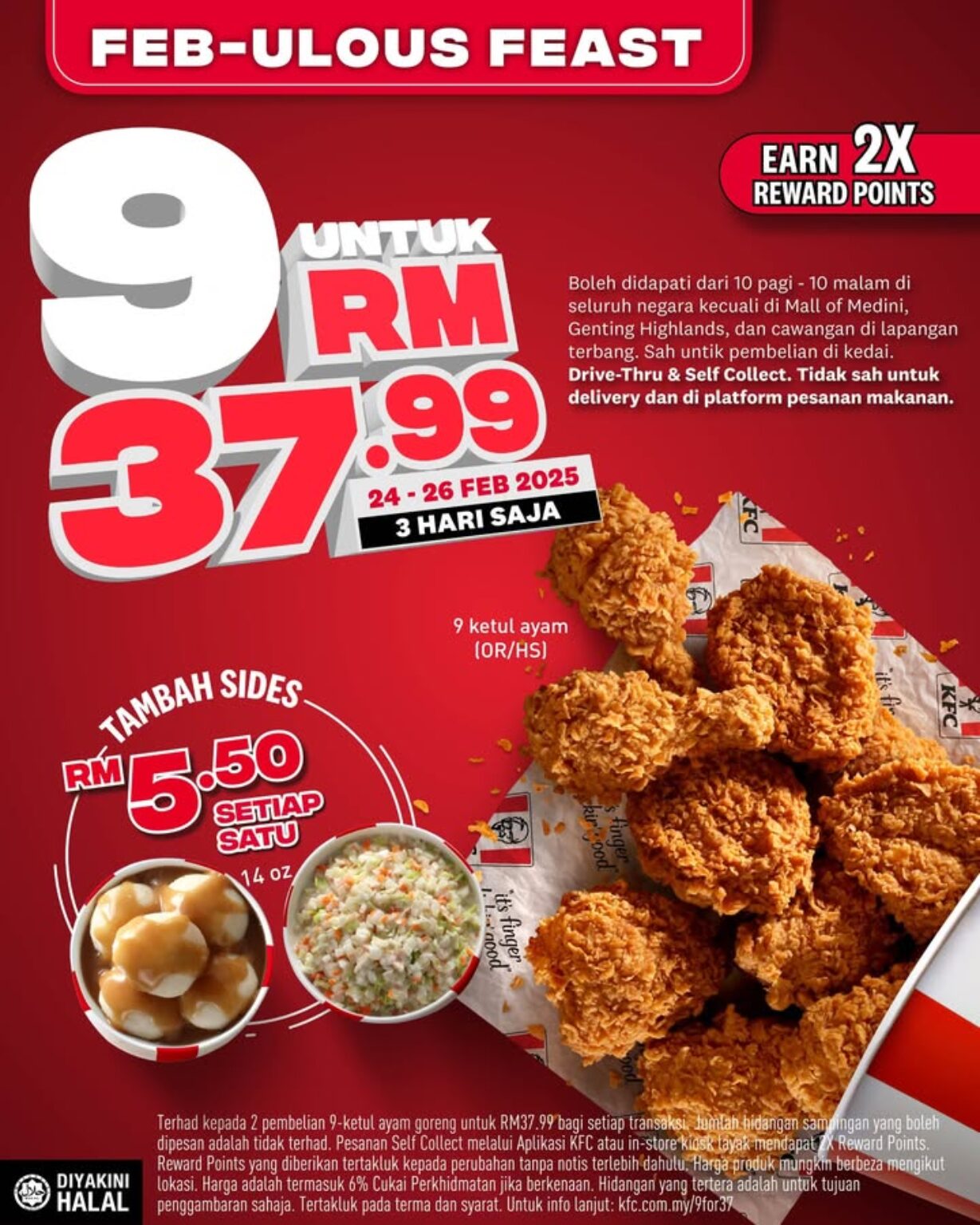 KFC 9-Piece Chicken Feast: Grab It for Just RM37.99! (February 2025)