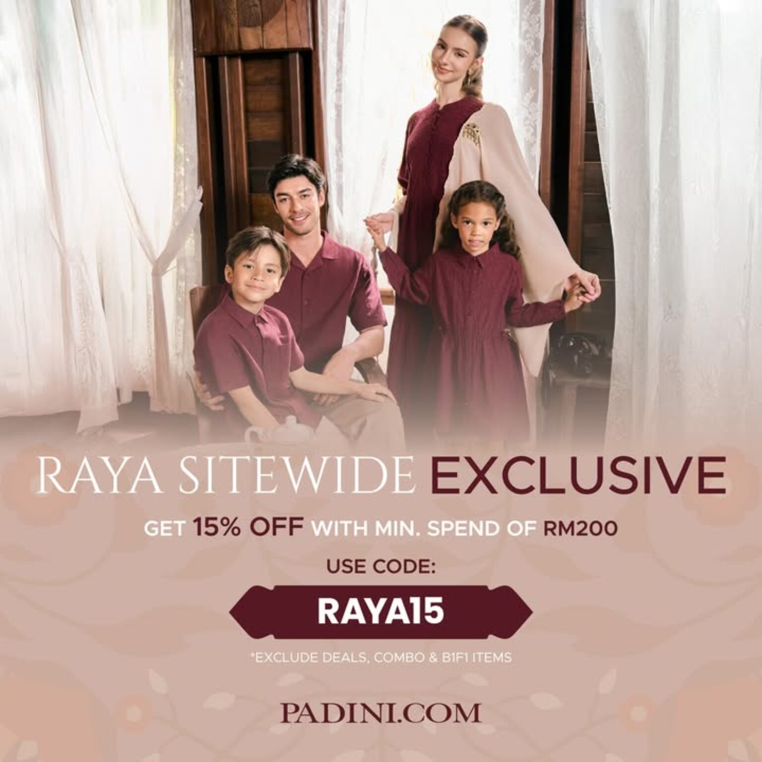 Raya Savings are Here! Get 15% Off Sitewide at Padini This March 2025!