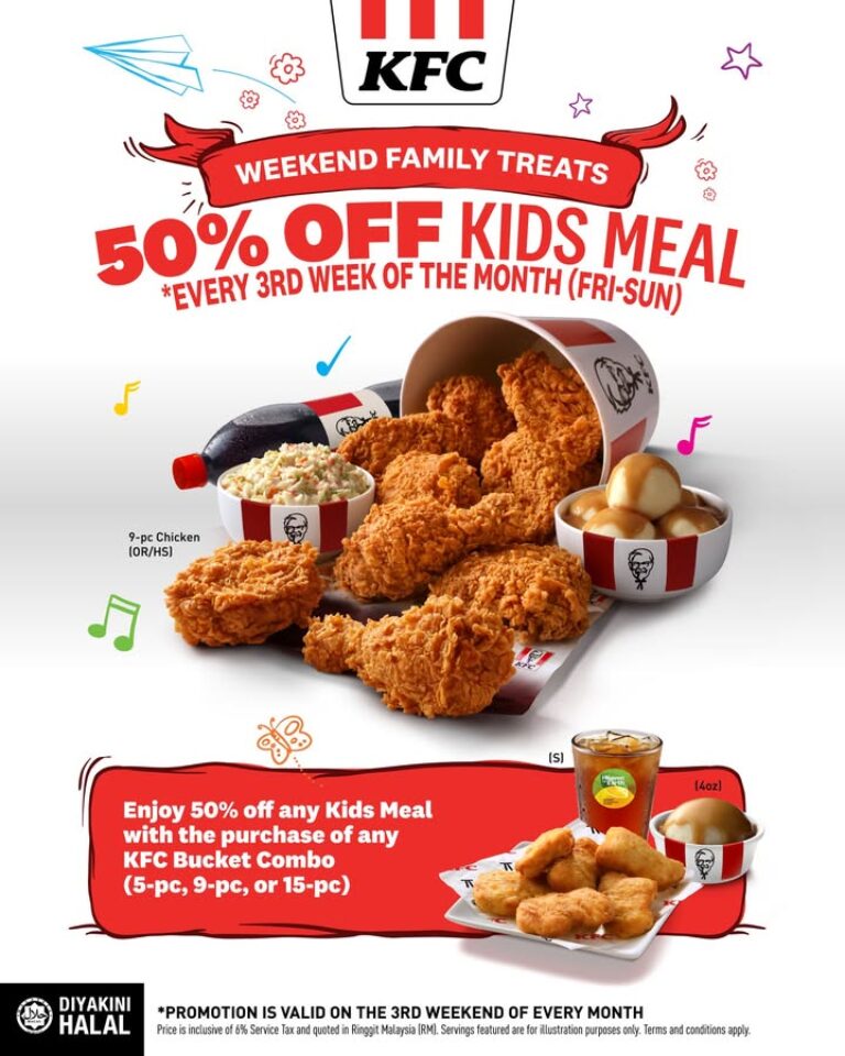 KFC Weekend Family Treat: Enjoy 50% Off Kids Meals This March 2025!