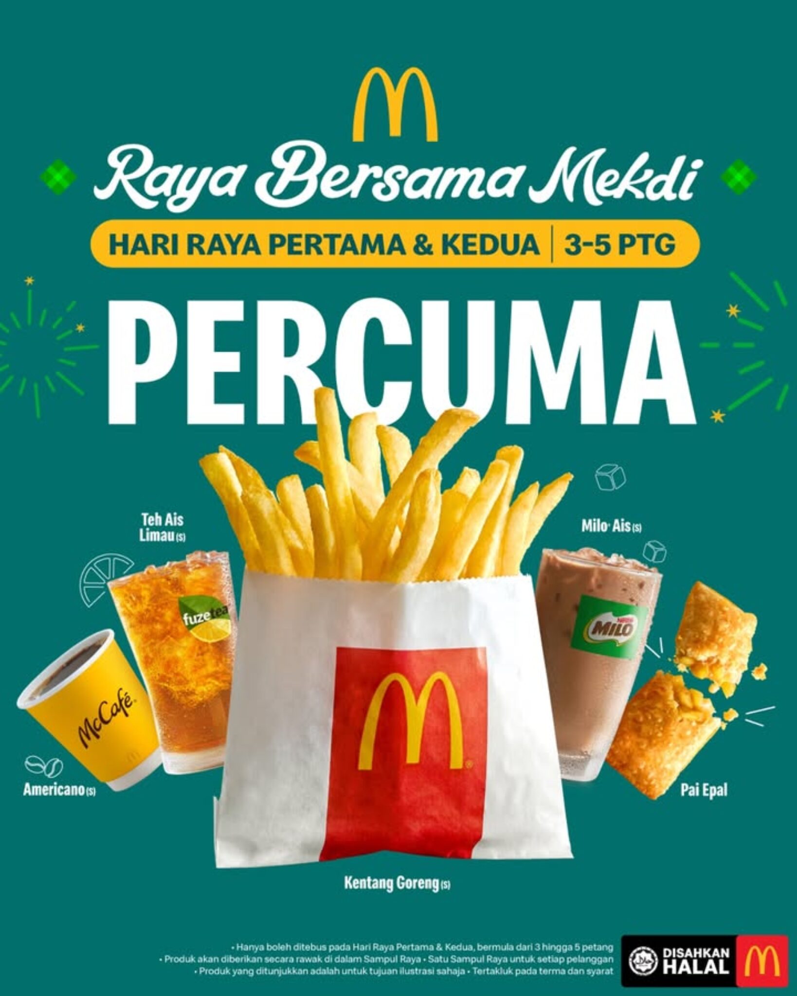 McDonald's Hari Raya Open House: Free Food Giveaways on First & Second Day!
