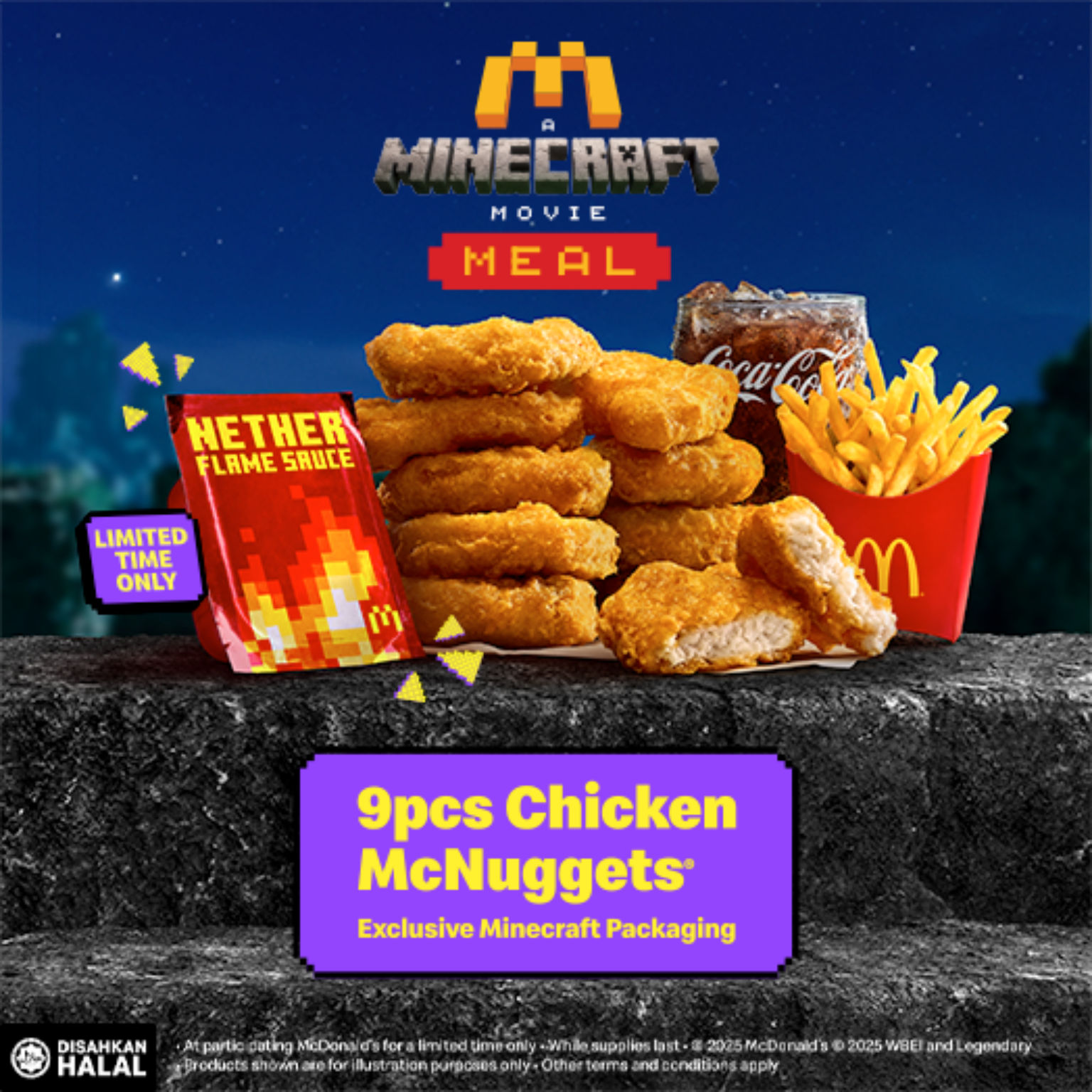 McDonald’s Minecraft Movie Meal – Limited-Time Nether Flame Sauce!