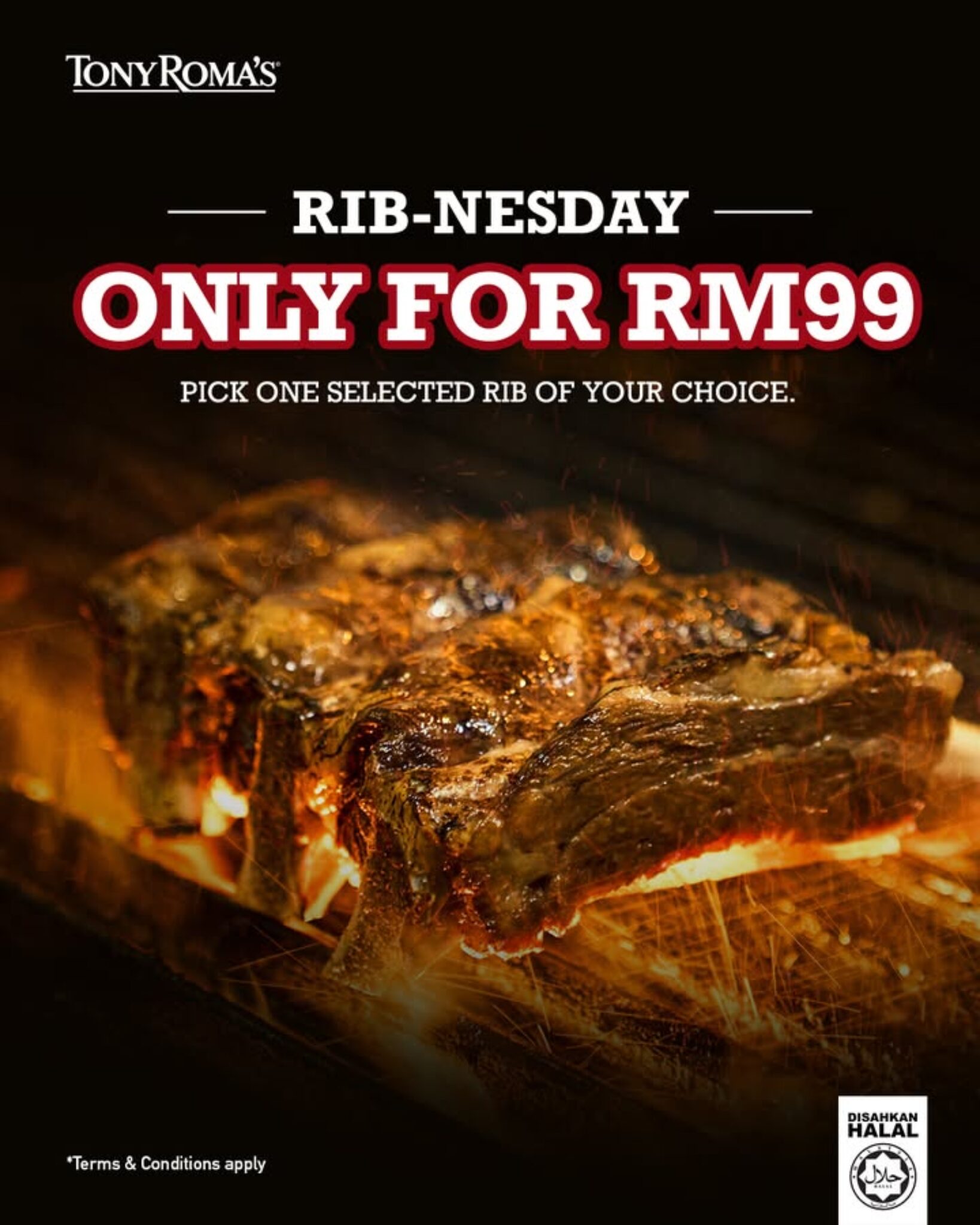 Tony Roma's Ribs-nesday: Get Your Rib Fix Every Wednesday!