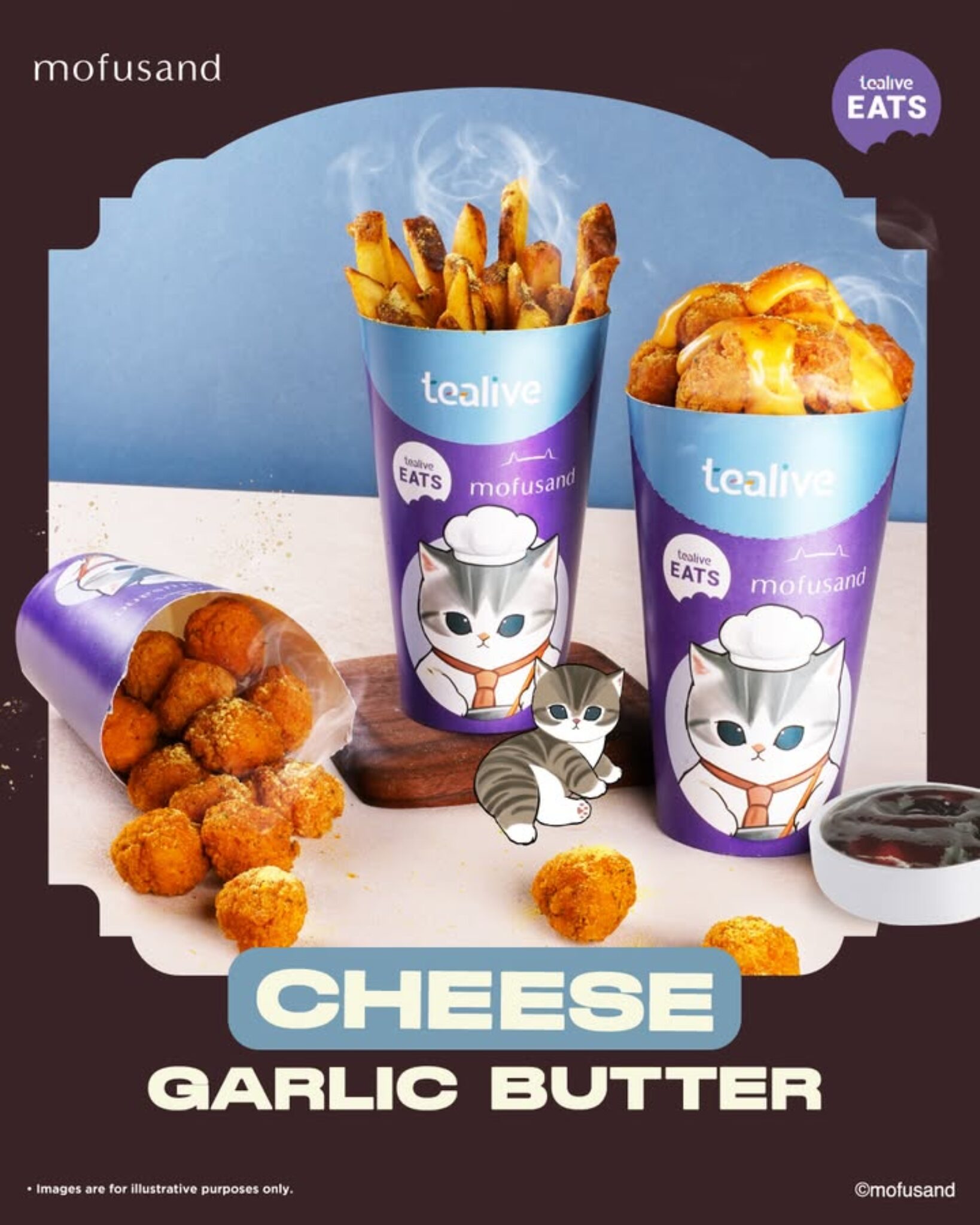 Tealive's Irresistible Cheese Garlic Butter Popcorn Chicken & Fries ...