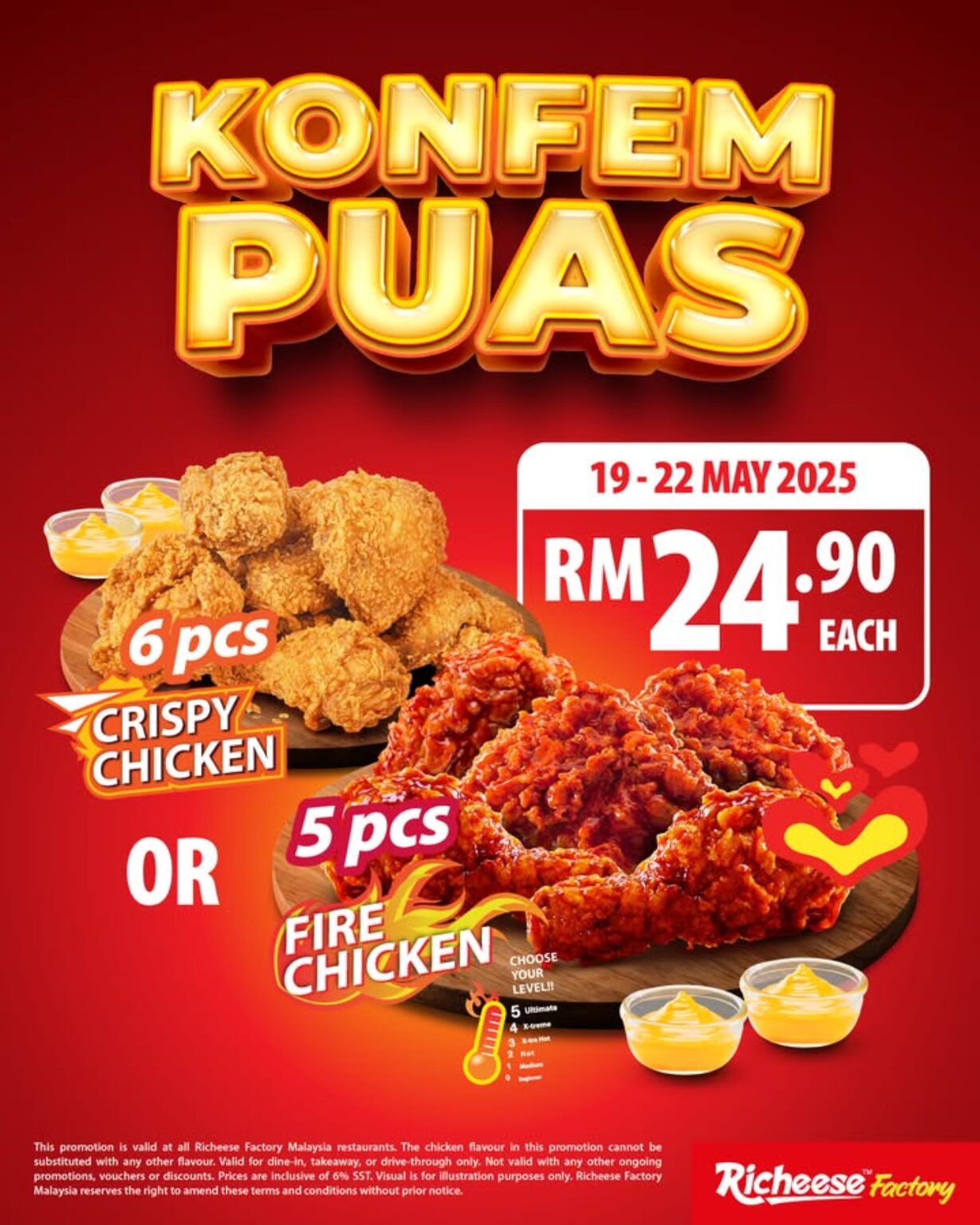 Delicious Fire Chicken Deals Await You at Richeese Factory! RM24.90 ...