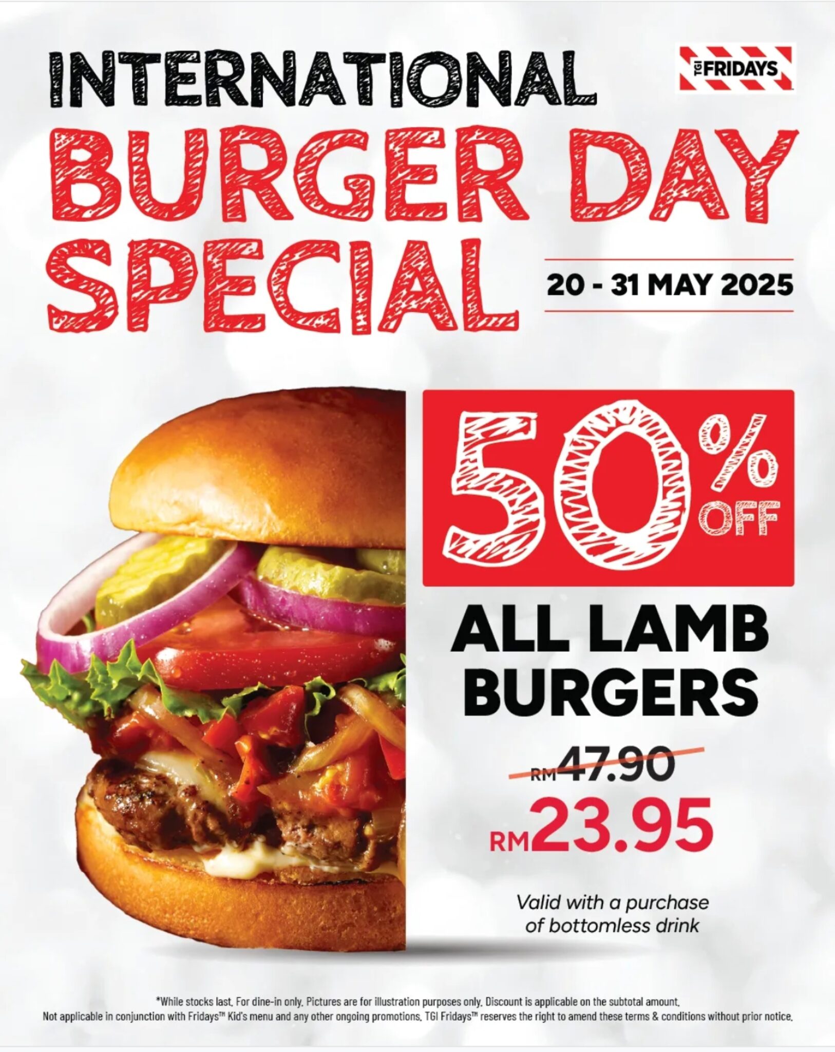 TGI Fridays Lamb Burger Promo 2025