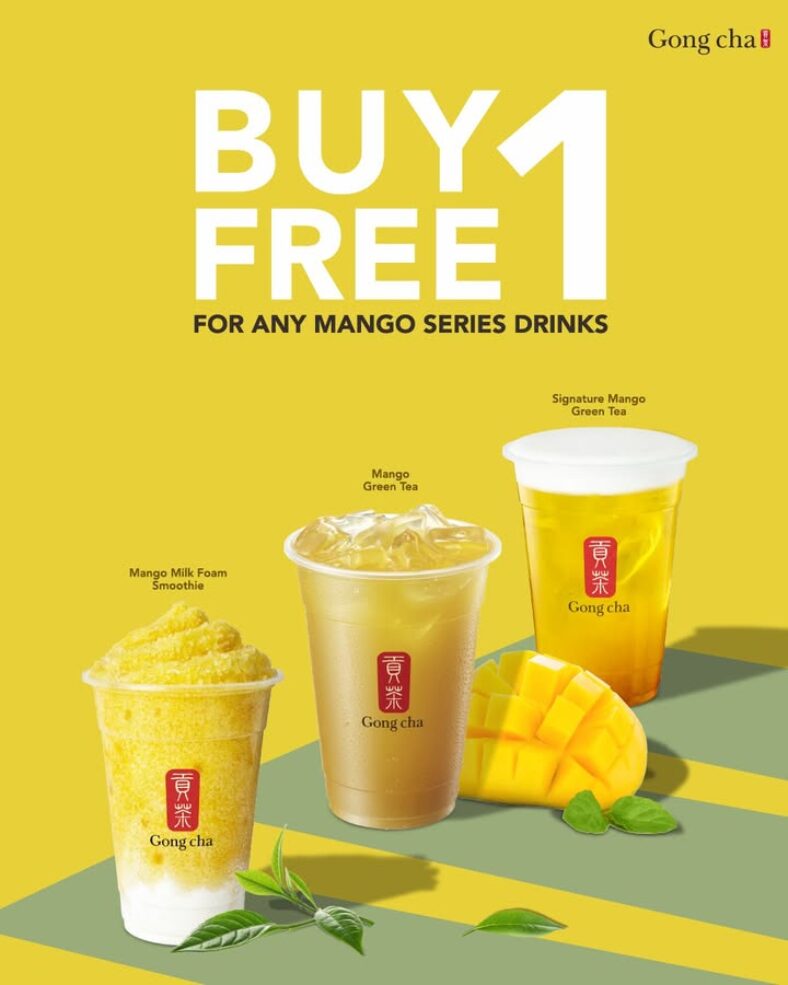 Enjoy a Delicious Buy 1, Get 1 Free Mango Promotion at Gong Cha this ...